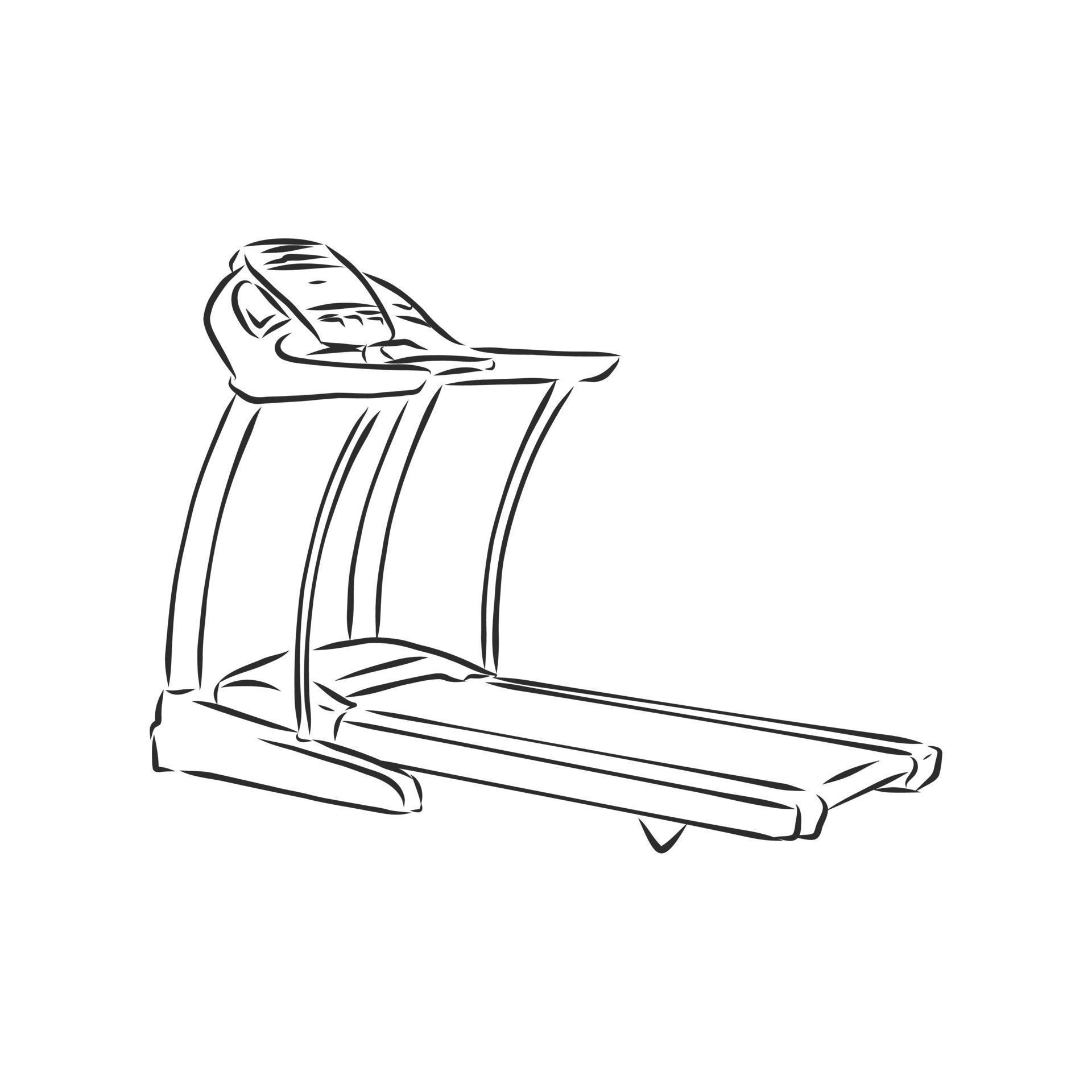 treadmill vector sketch 7310092 Vector Art at Vecteezy