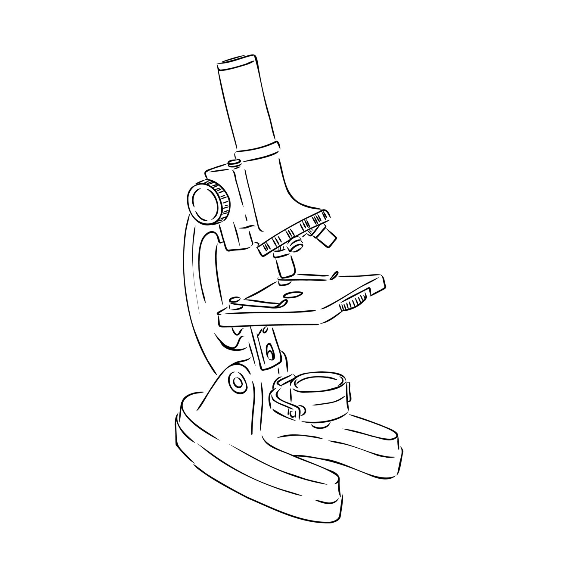 microscope vector sketch 7310136 Vector Art at Vecteezy