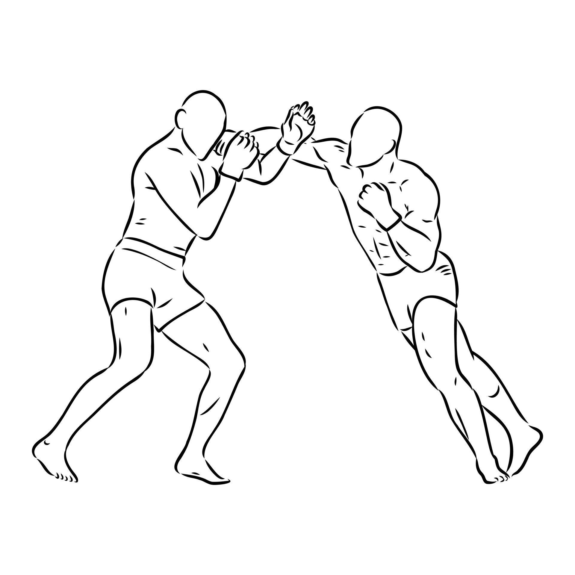 fights without rules vector sketch 7310178 Vector Art at Vecteezy