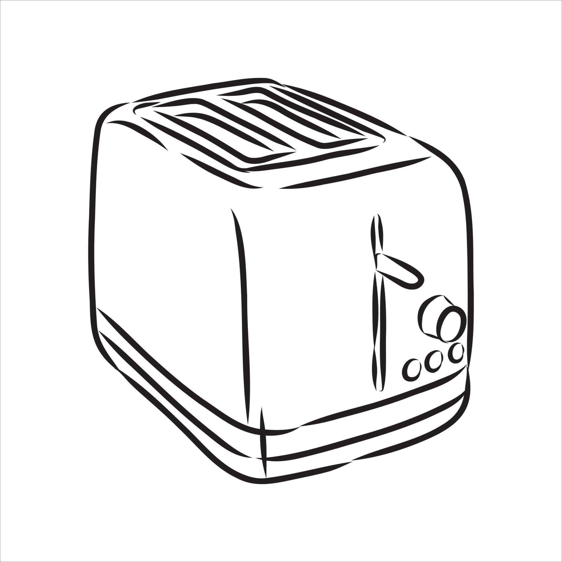 toaster vector sketch 7310412 Vector Art at Vecteezy