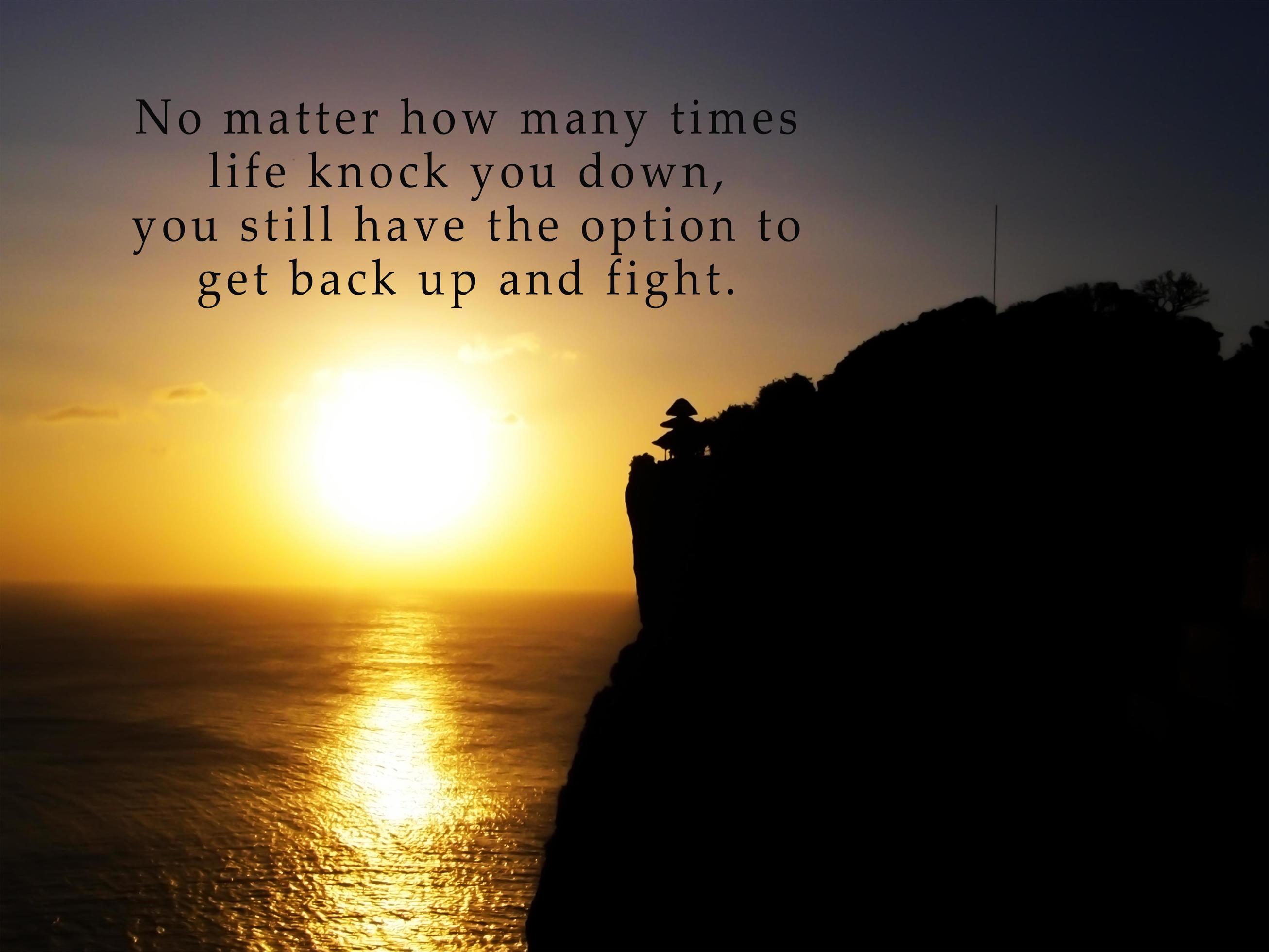Motivational and inspirational quote on blurred sunset background ... Motivational and inspirational quote on blurred sunset background ...
