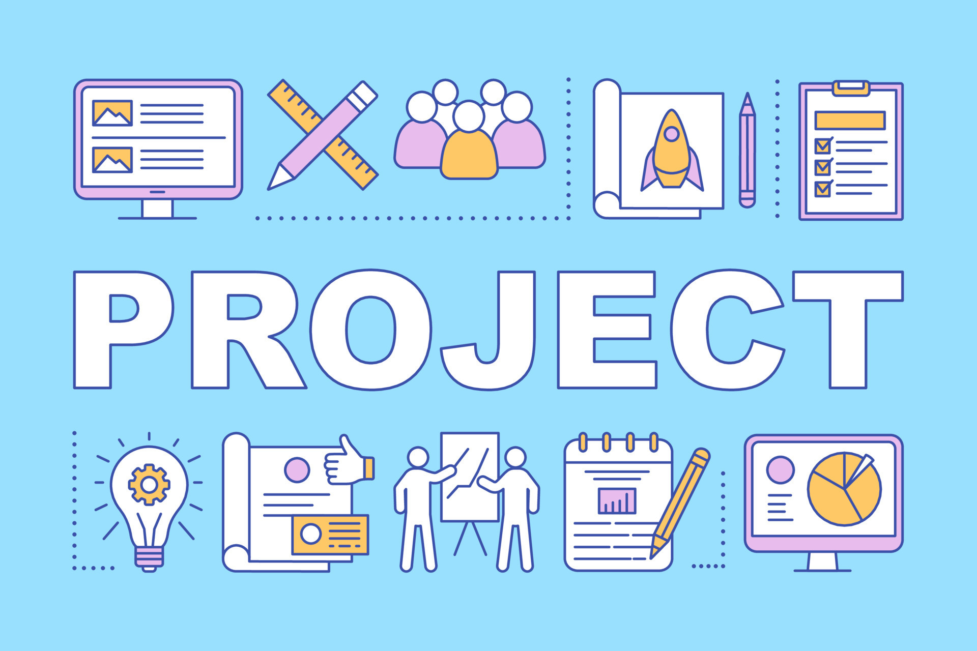 Project word concepts banner. Business planning. Startup training ... Project word concepts banner. Business planning. Startup training ...