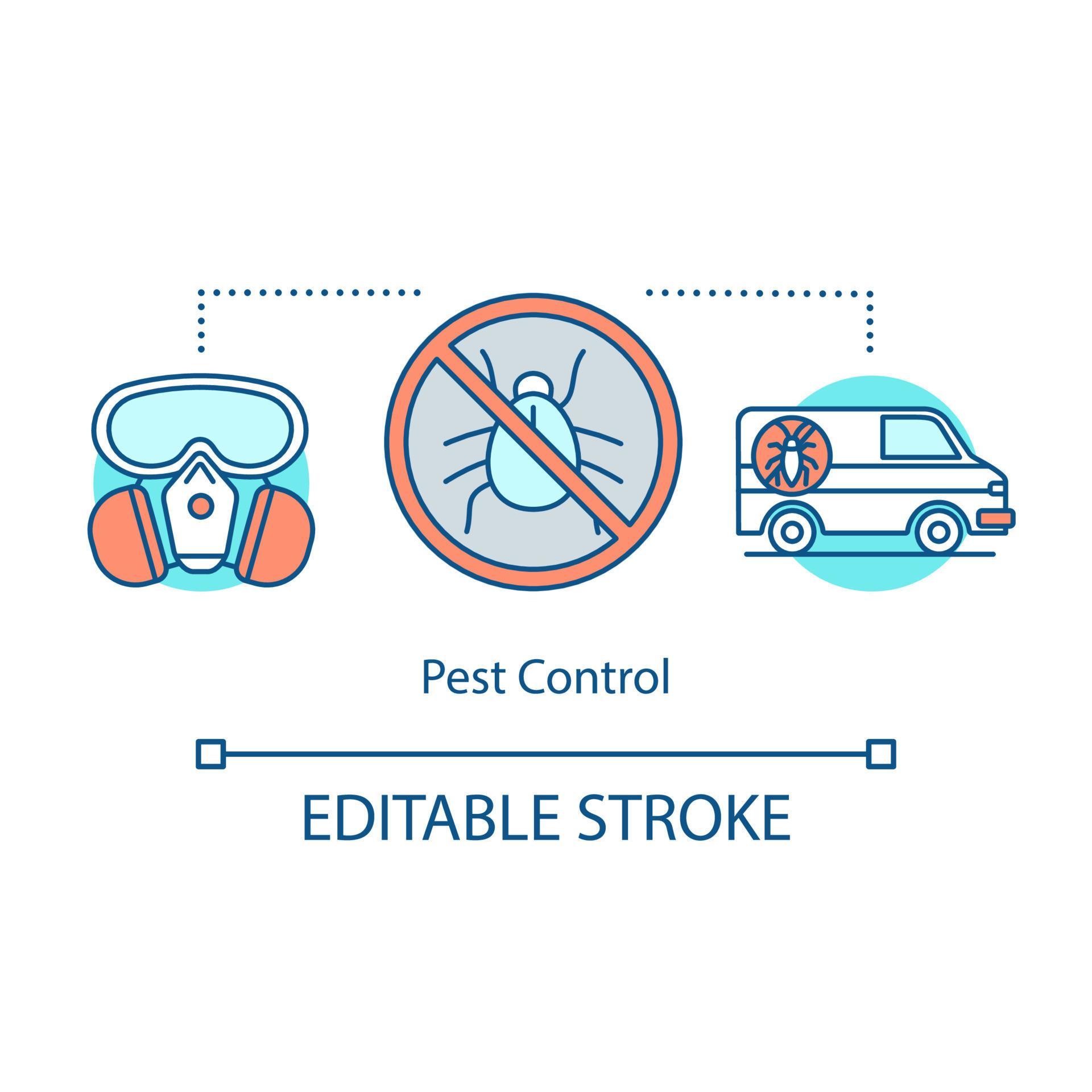 Pest control concept icon. Extermination idea thin line illustration ... Pest control concept icon. Extermination idea thin line illustration ...