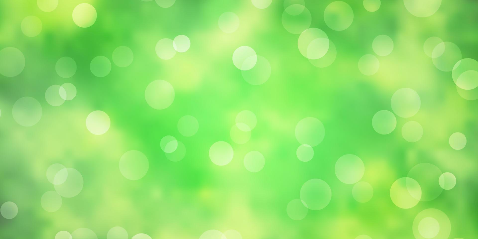 Light Green, Yellow vector pattern with circles. 7321022 Vector Art at ...