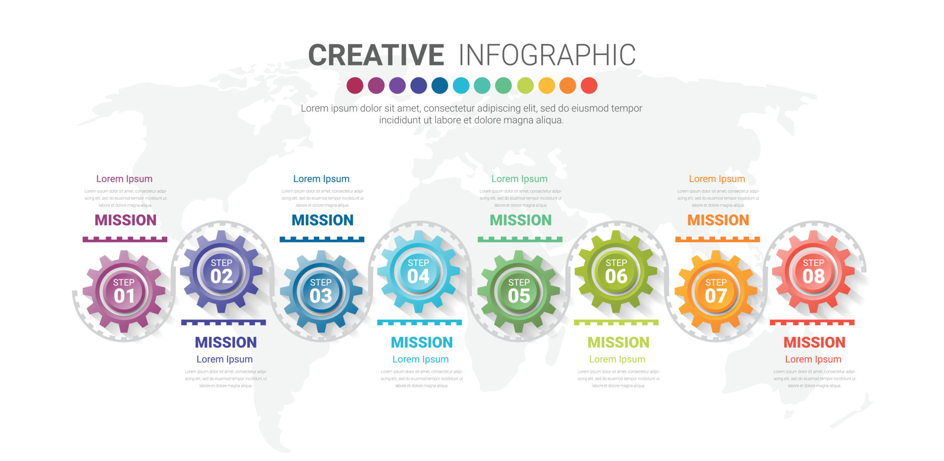 Engineering tech progress 8 steps. 7324649 Vector Art at Vecteezy