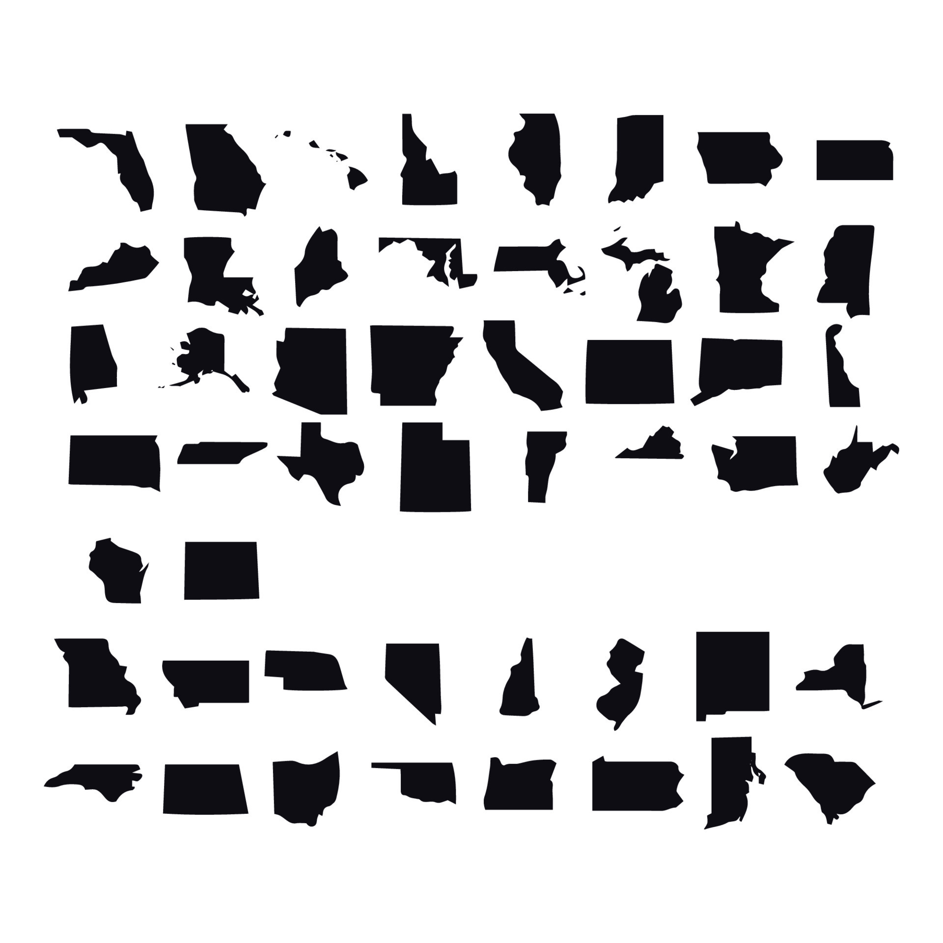 maps of united state icons vector design 7324744 Vector Art at Vecteezy