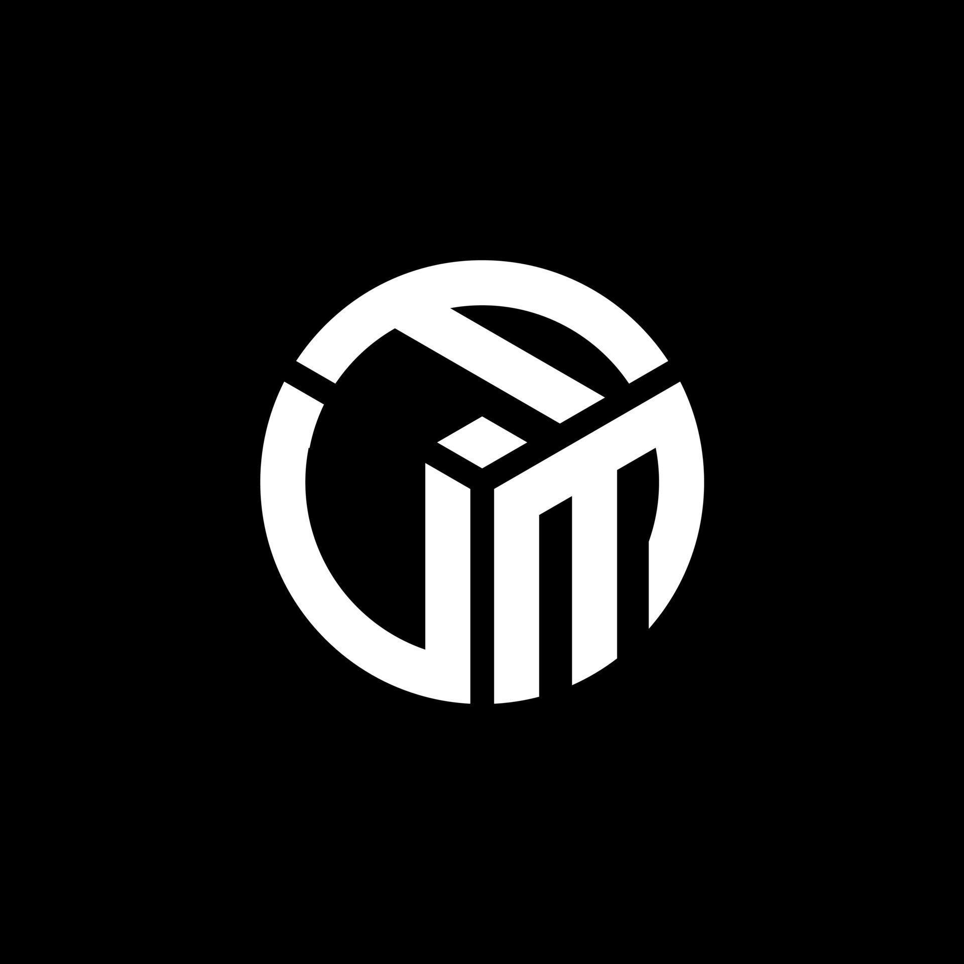 FVM letter logo design on black background. FVM creative initials ...