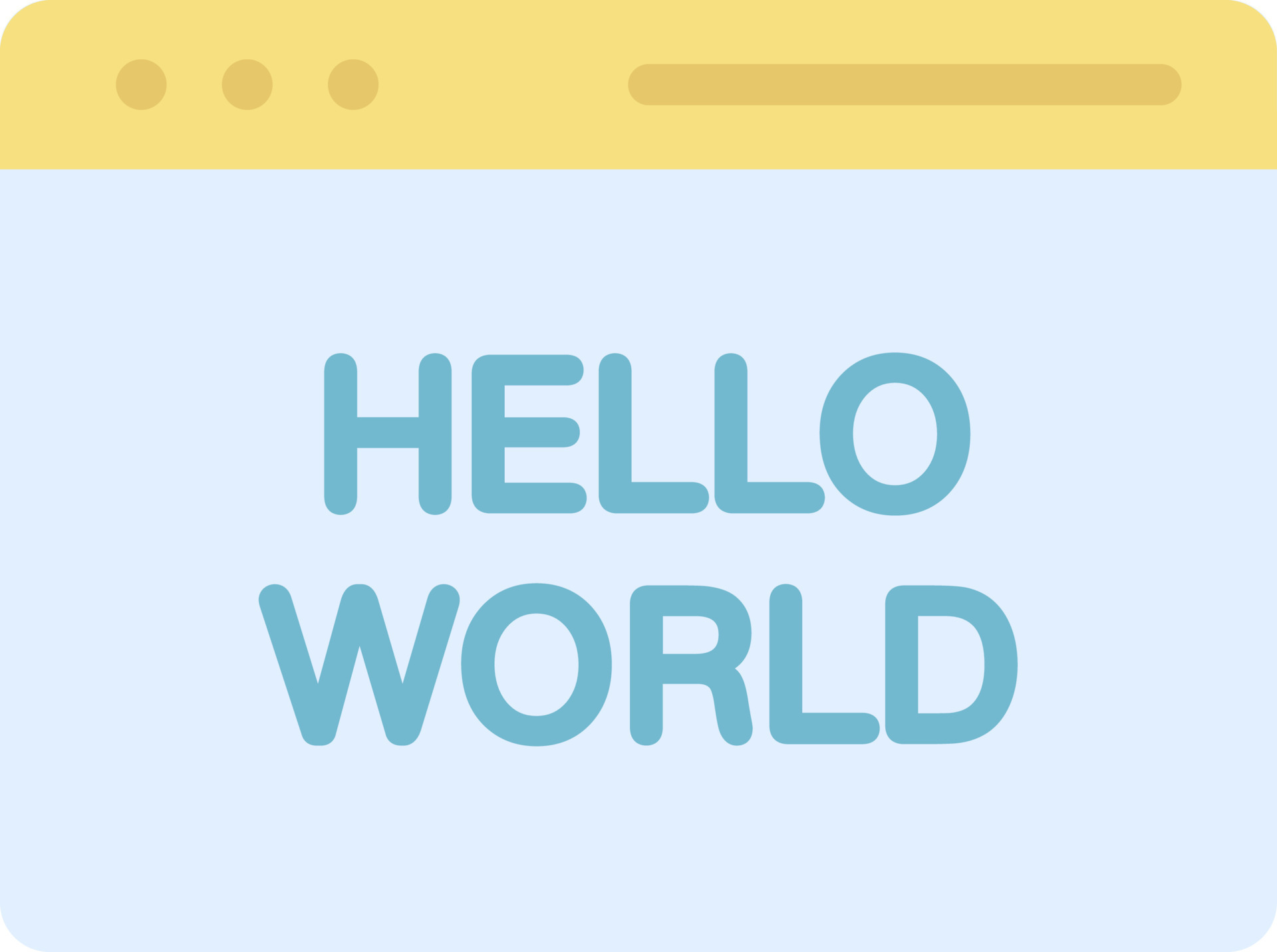 Hello World Program Flat Color Icon 7343087 Vector Art at Vecteezy