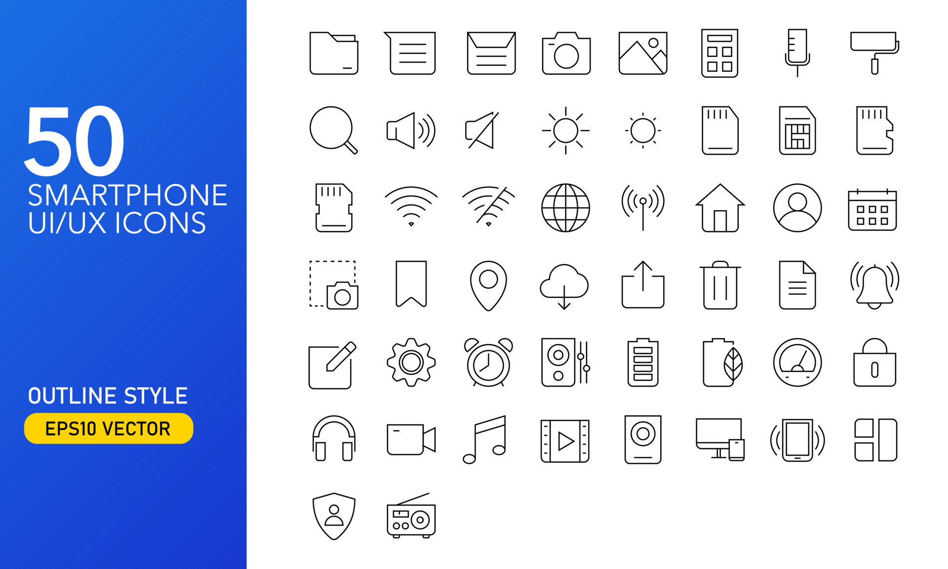 Outlined Icon Of Smartphone User Interface Suitable For Design Material Of Smartphone App Ui