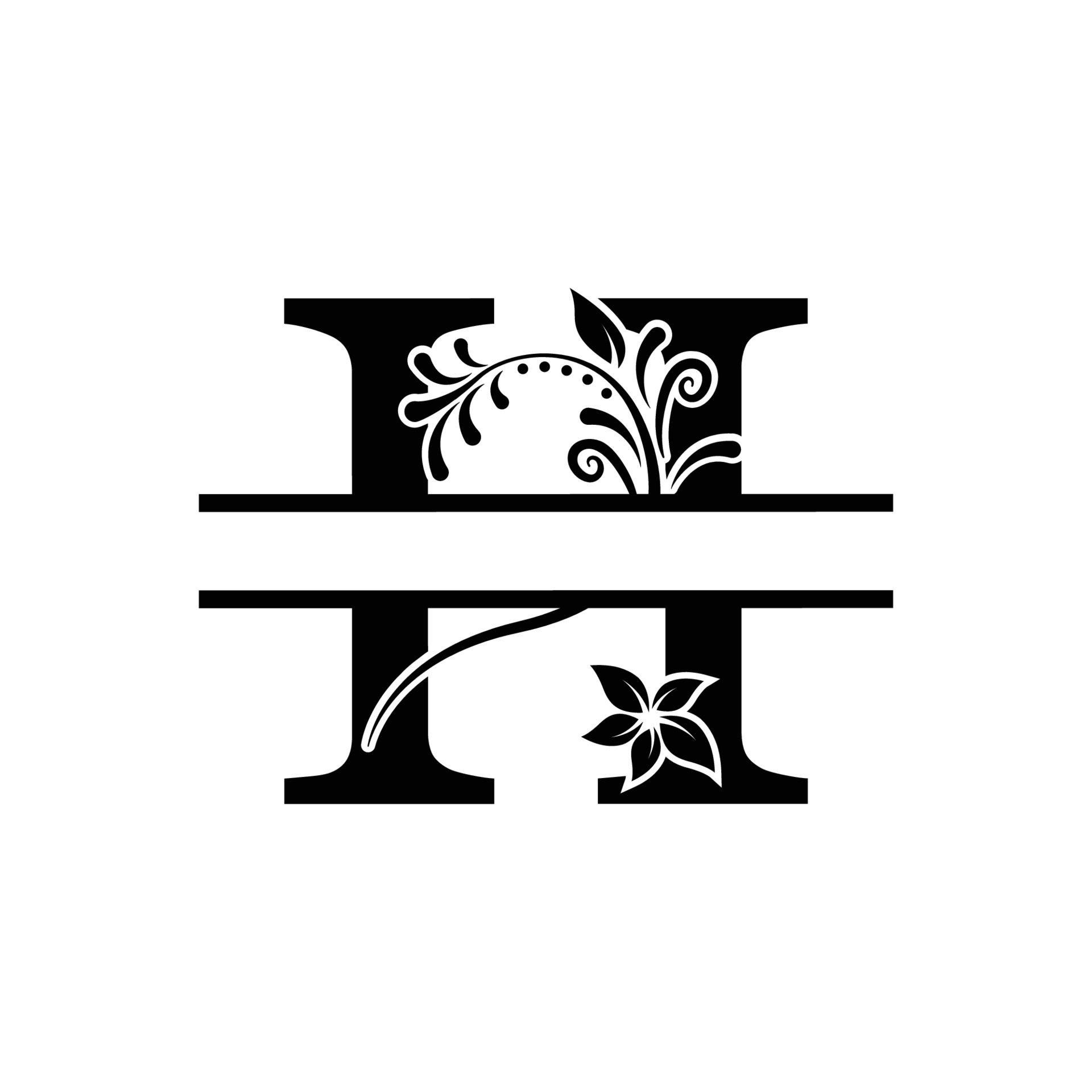 Initial H Decorative Monogram Split Letter Vector 7344865 Vector Art at ... Initial H Decorative Monogram Split Letter Vector 7344865 Vector Art at ...
