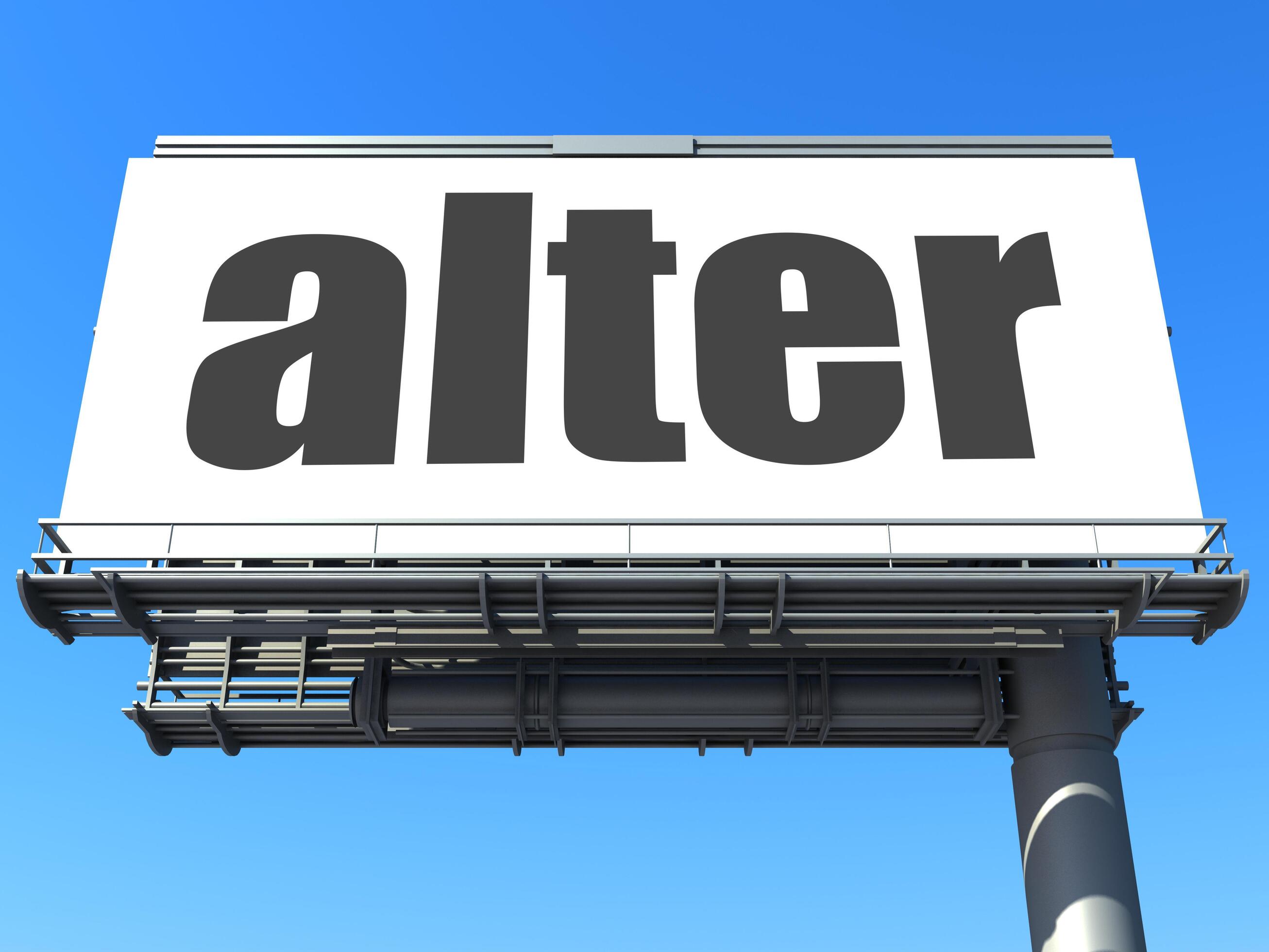 Alter Word On Billboard 7350354 Stock Photo At Vecteezy alter-word-on-billboard-7350354-stock-photo-at-vecteezy