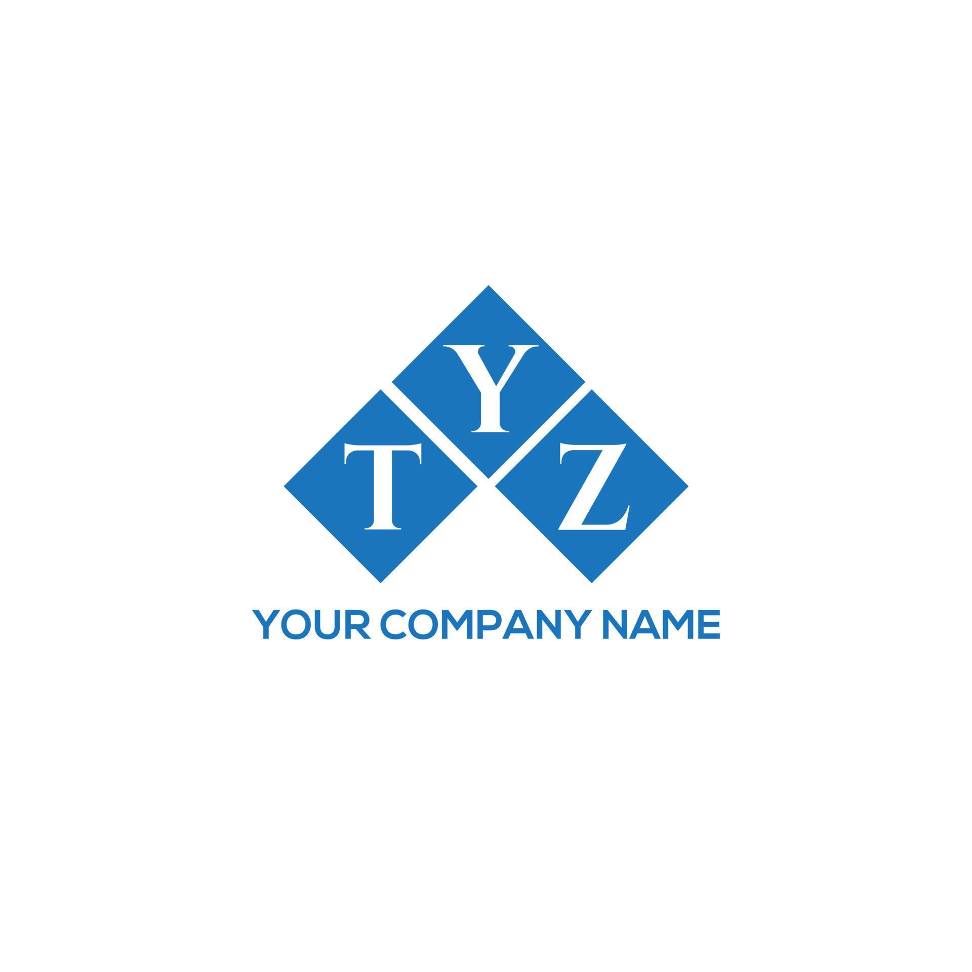 TYZ letter logo design on white background. TYZ creative initials ...