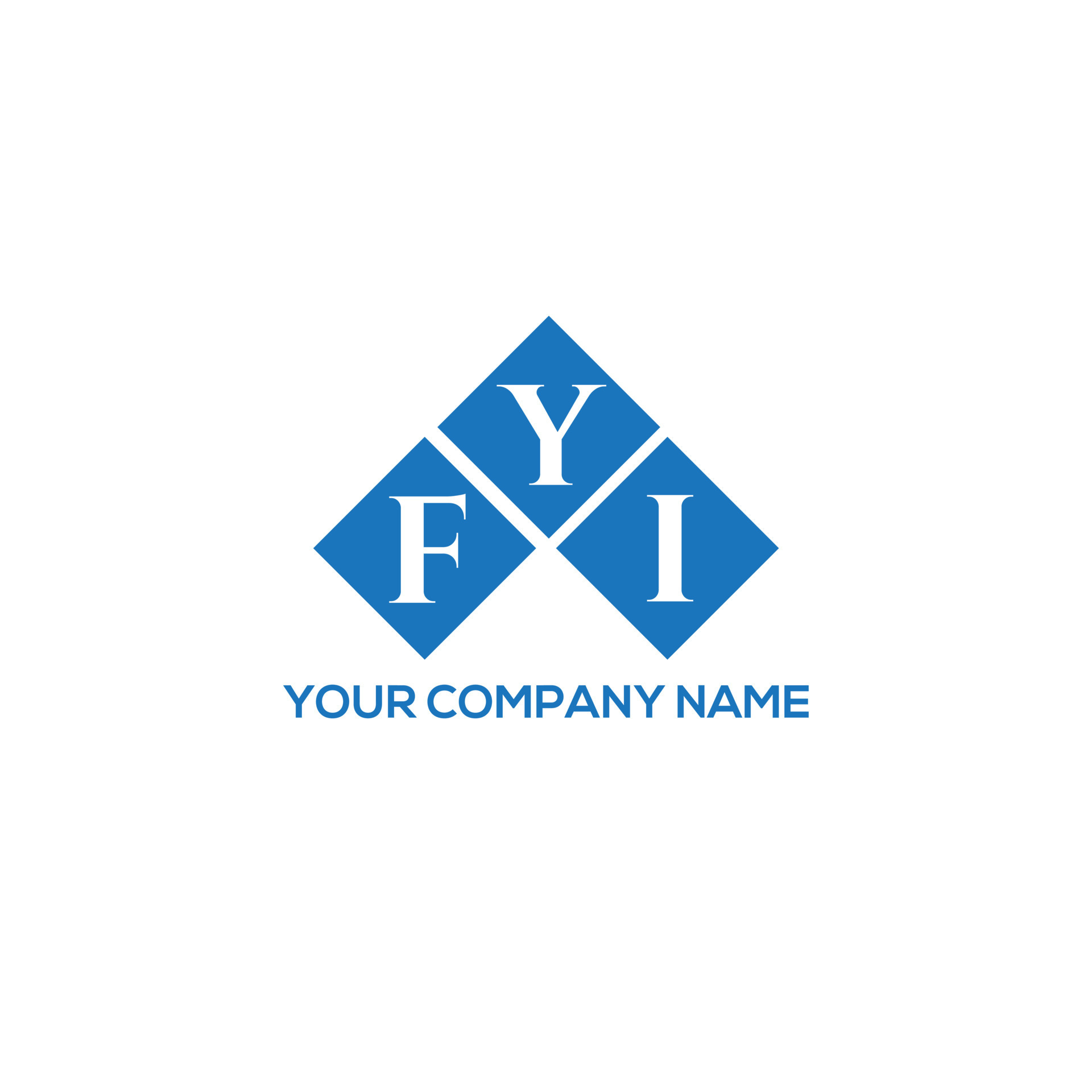 Fyi Letter Logo Design On White Background Fyi Creative Initials Letter Logo Concept Fyi