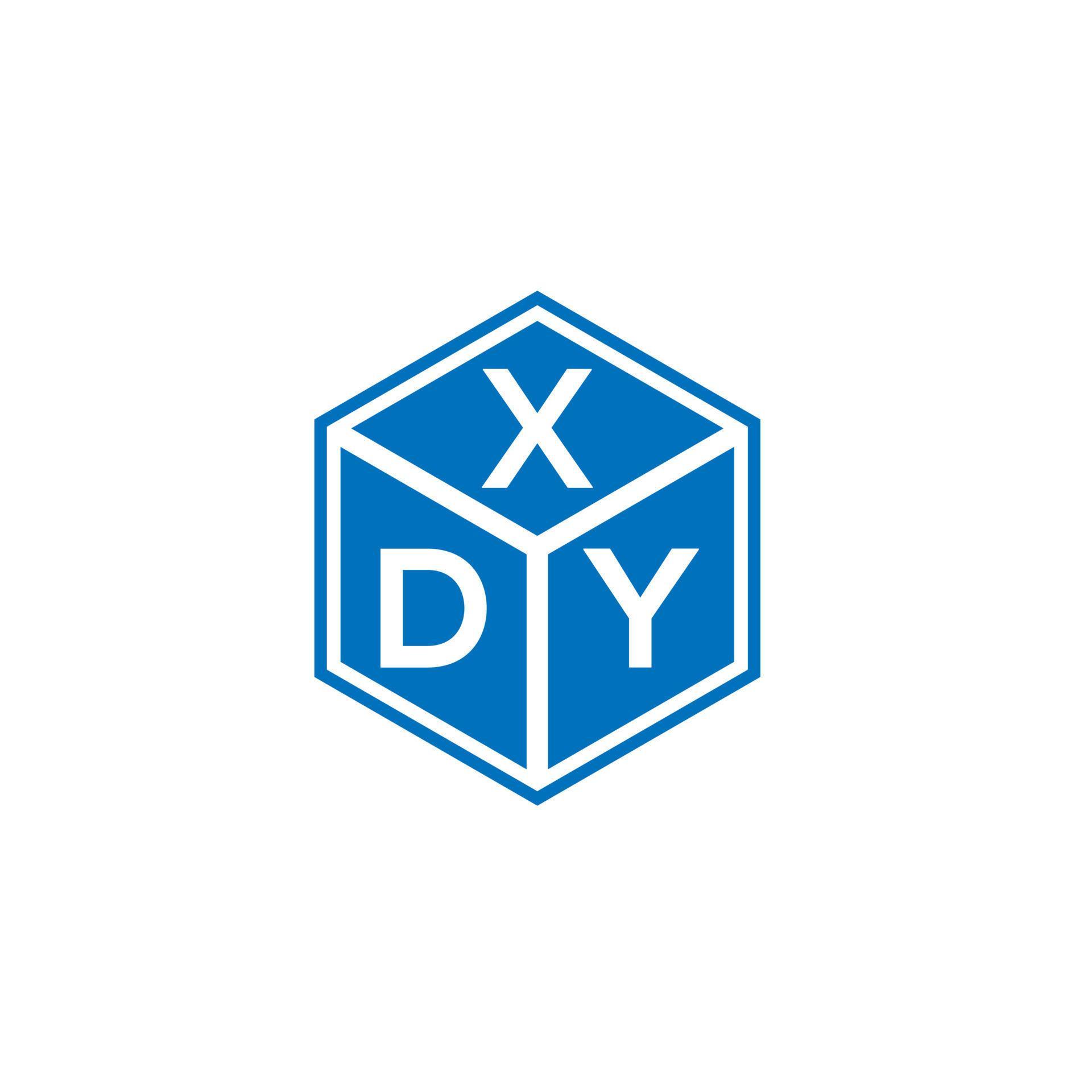 diseño de logotipo de letra xdy sobre fondo blanco. concepto de logotipo de letra de iniciales ...
