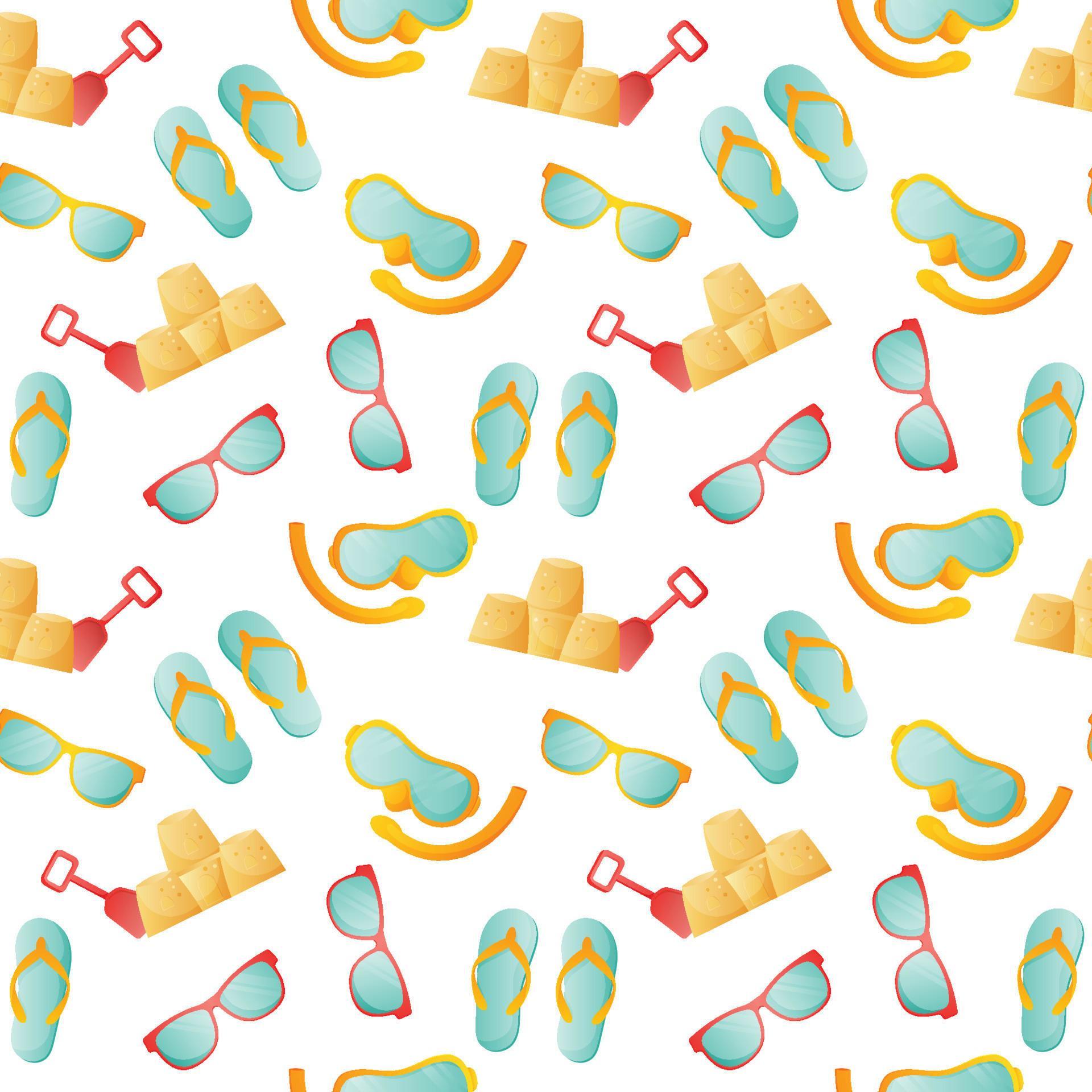 Summer seamless pattern. Repeat pattern. 7355287 Vector Art at Vecteezy