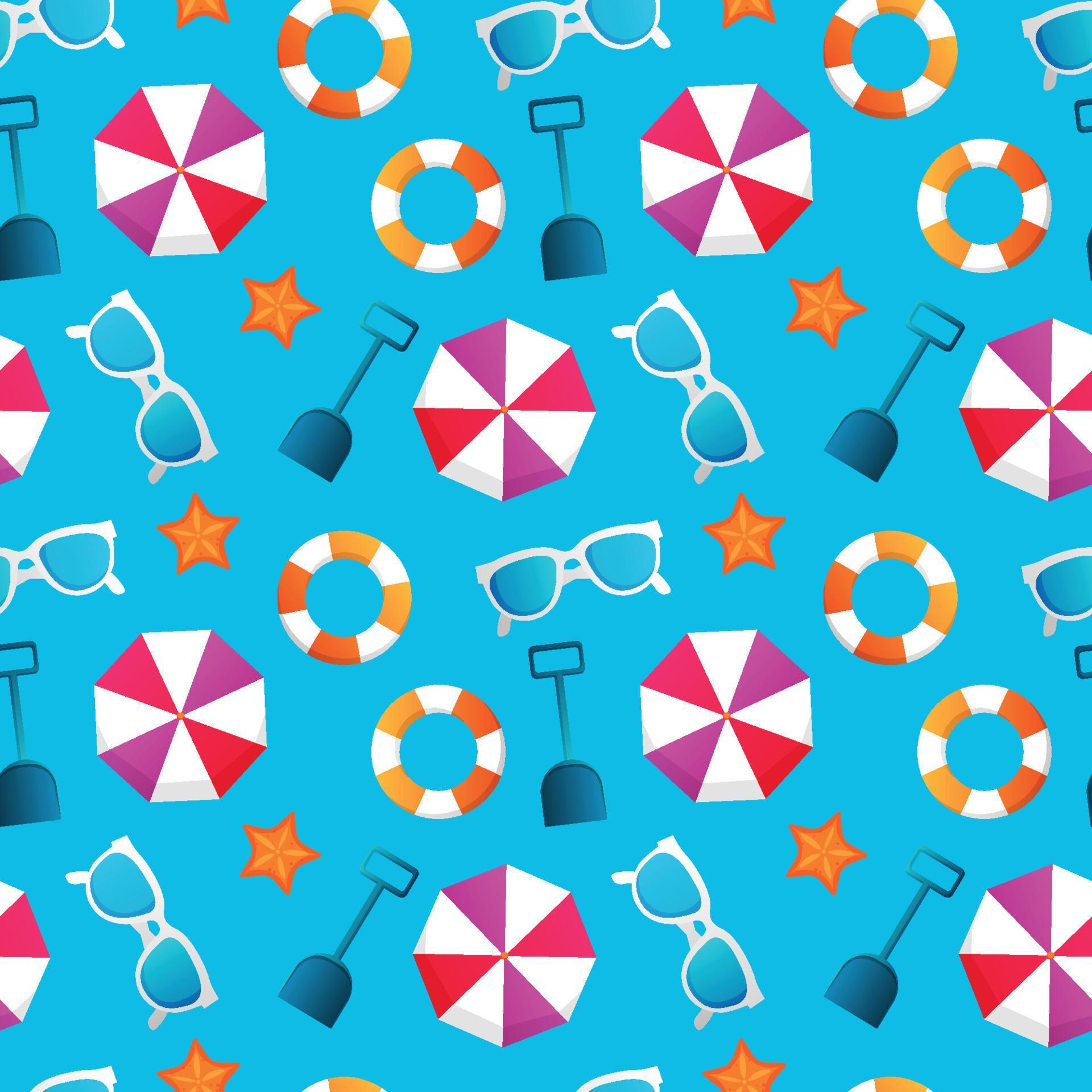 Summer seamless pattern. Repeat pattern. 7355488 Vector Art at Vecteezy