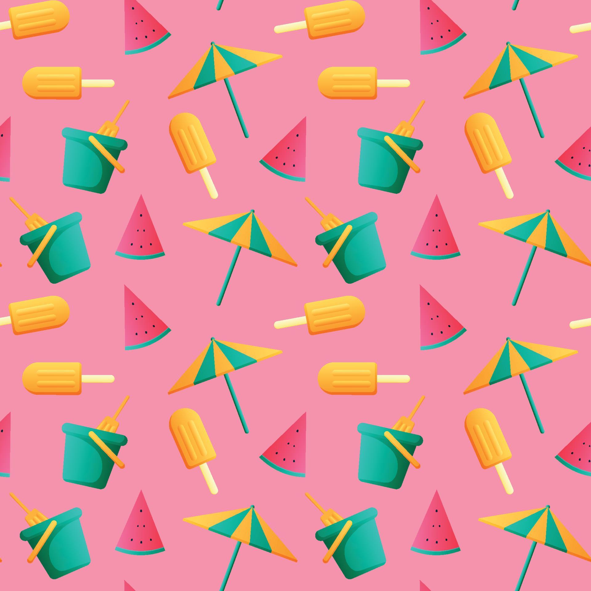 Summer seamless pattern. Repeat pattern. 7355536 Vector Art at Vecteezy