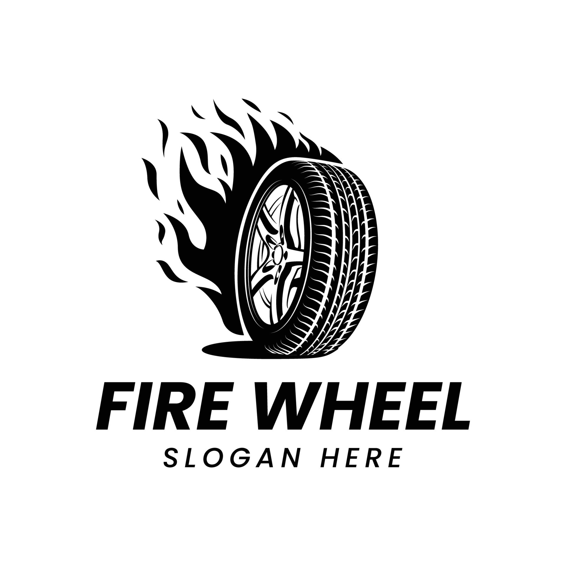 Fire Wheel And Two Alternative Options 7357565 Vector Art At Vecteezy