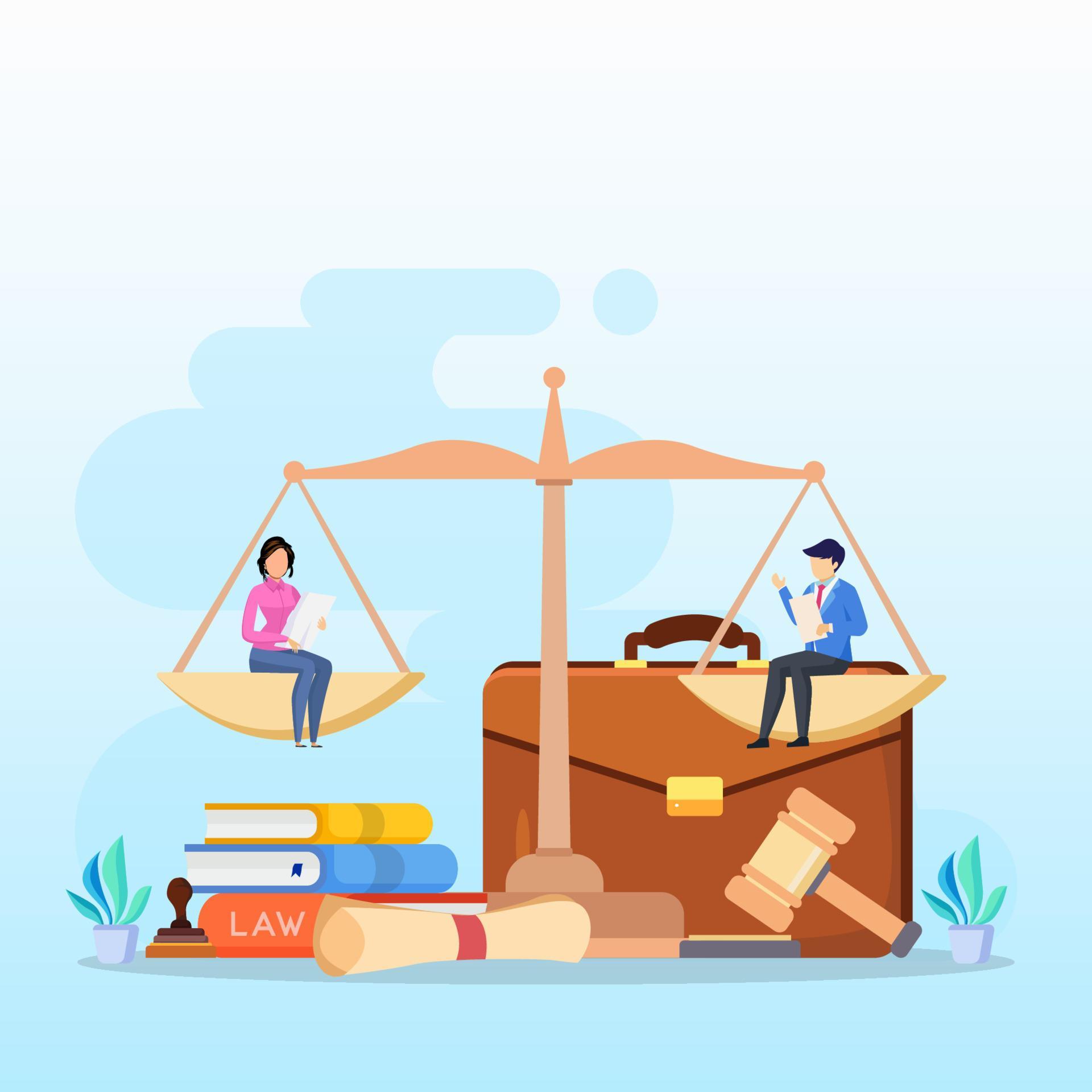 Notary Services And Legal Assistance Flat Vector Illustration 7357597
