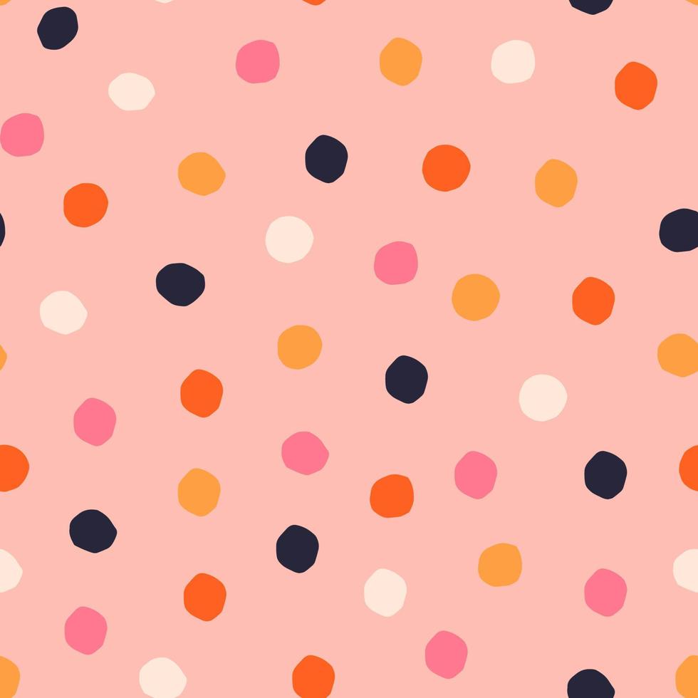 Seamless Polka Dot Pattern Abstract Texture With Paper Cut Small Circles Dotted Background