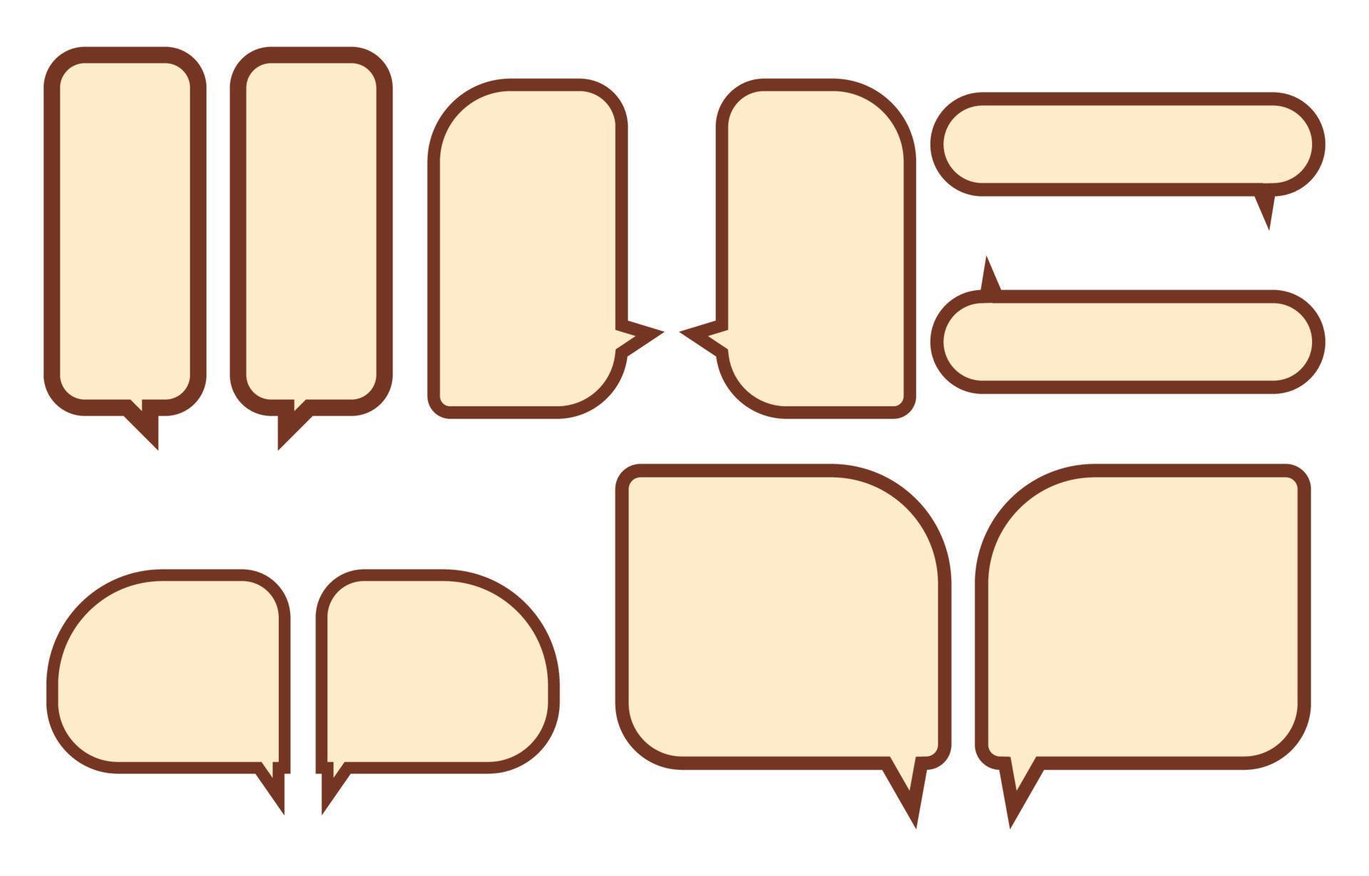 Set speech bubbles on white background. chat box or chat vector square ...