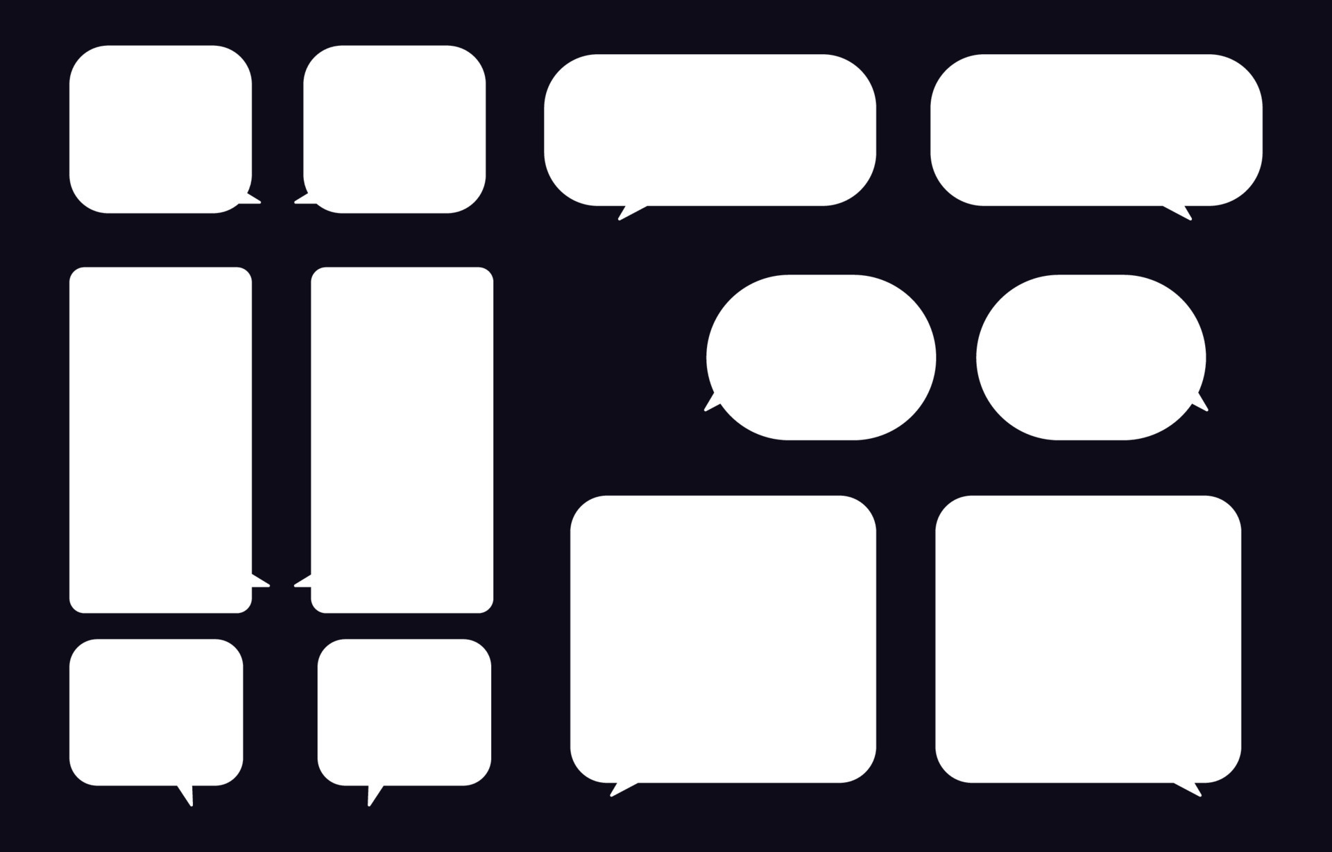 bubble speech set on dark background use for conversation,vector ...