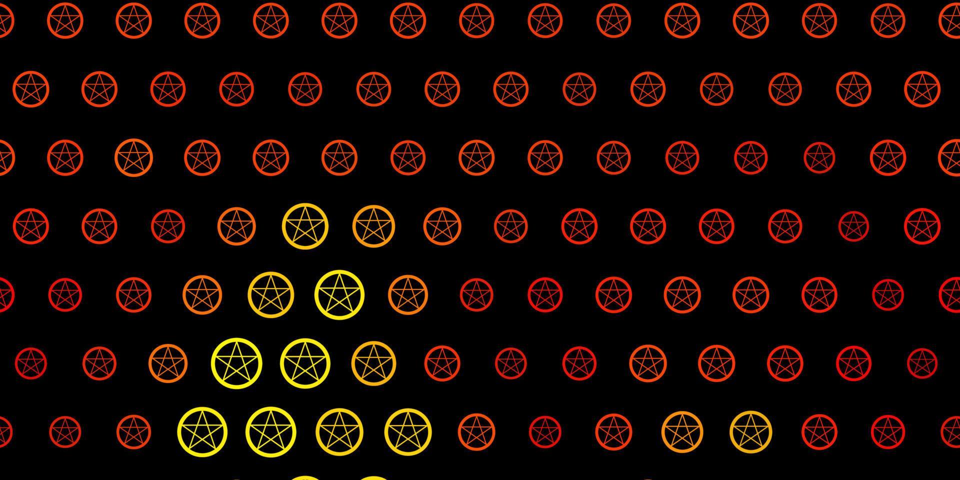 Dark Yellow vector pattern with magic elements. 7377455 Vector Art at ...