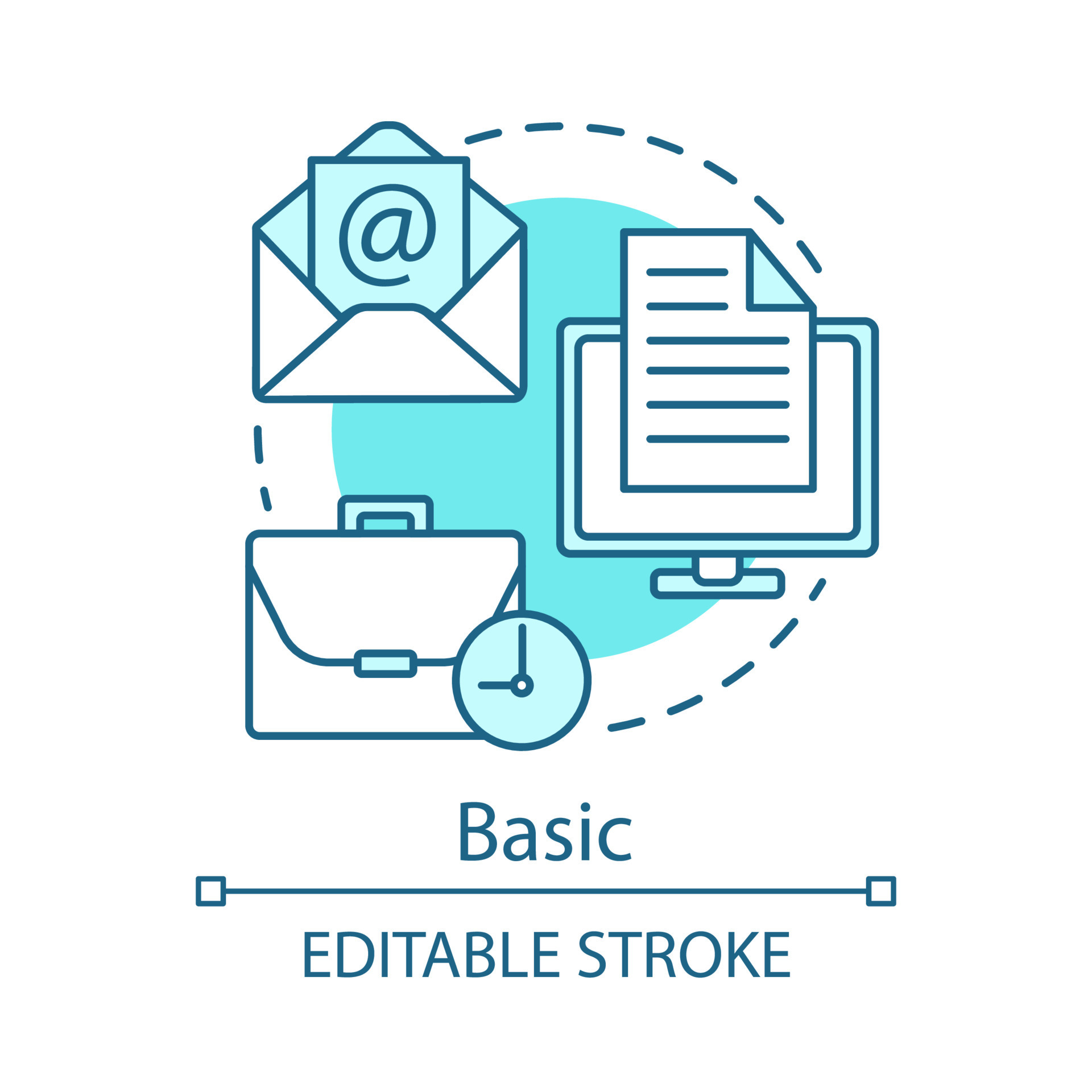 Basic Concept Icon Email Marketing Subscription Tariff Idea Thin Line