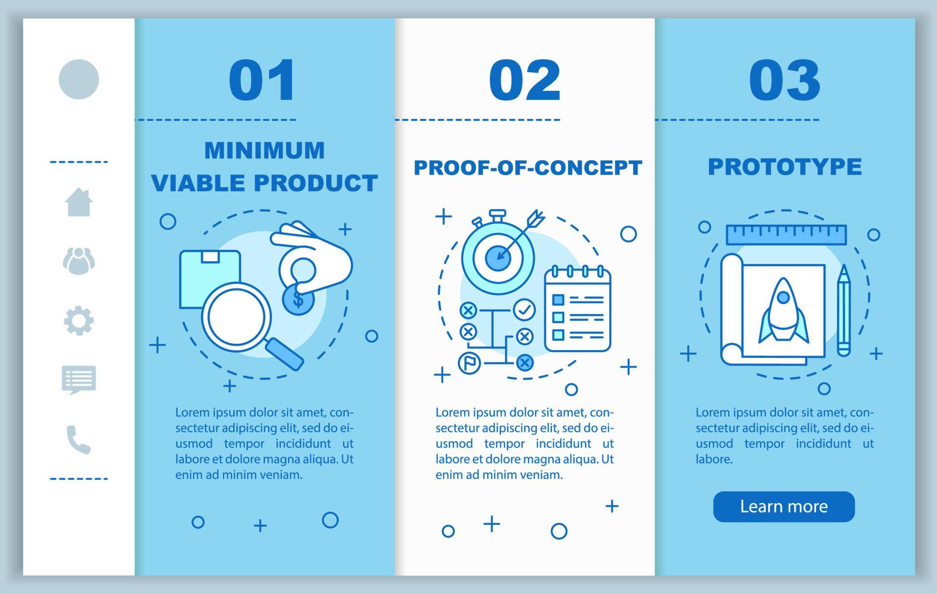 Startup Testing Onboarding Mobile Web Pages Vector Template Product