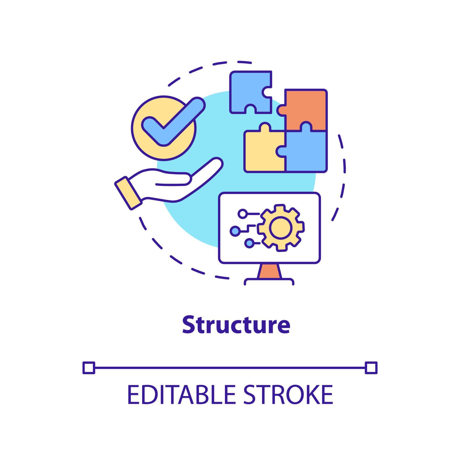 Structure Concept Icon Business Communication Abstract Idea Thin Line Illustration Creating