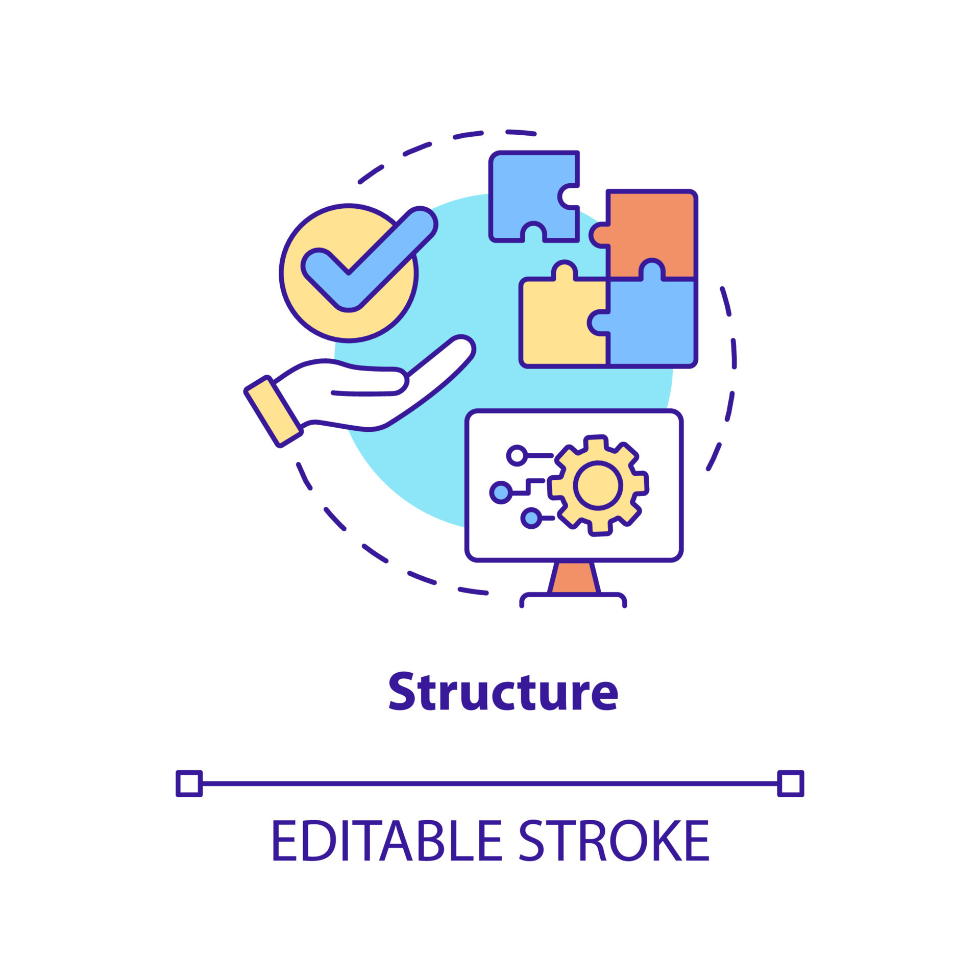 Structure Concept Icon Business Communication Abstract Idea Thin Line Illustration Creating