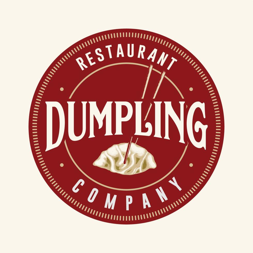 Dumplings And Chopsticks Illustration For Restaurant Logo Asian Food Icon For Japanese Korean