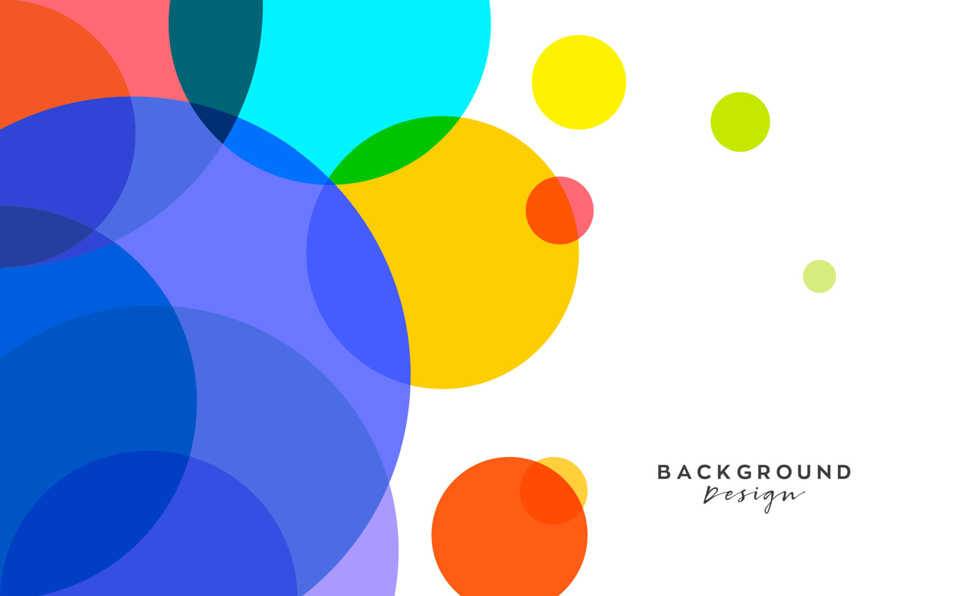 Abstract Colorful Geometric Circle Shapes Vector Background Design