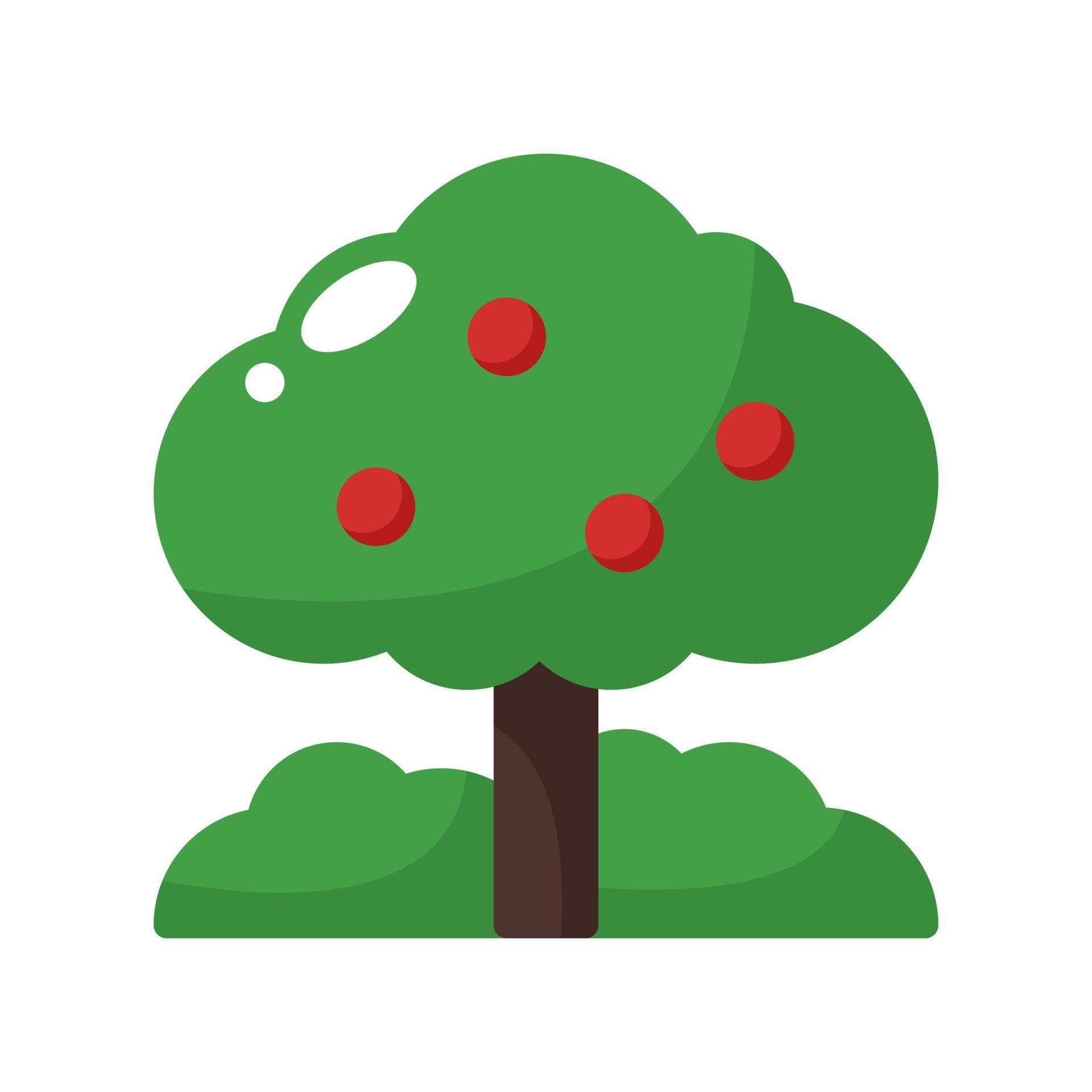 tree flat style icon. vector illustration for graphic design, website ...