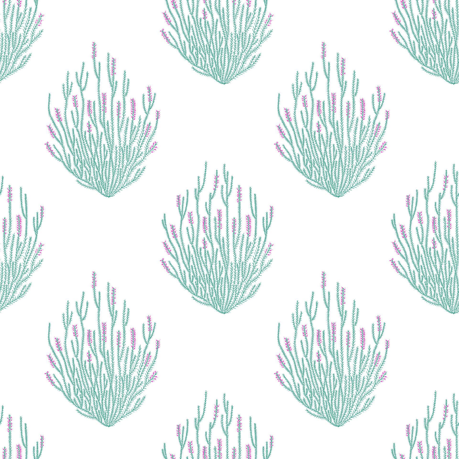 Heather seamless pattern on white background 7383116 Vector Art at Vecteezy
