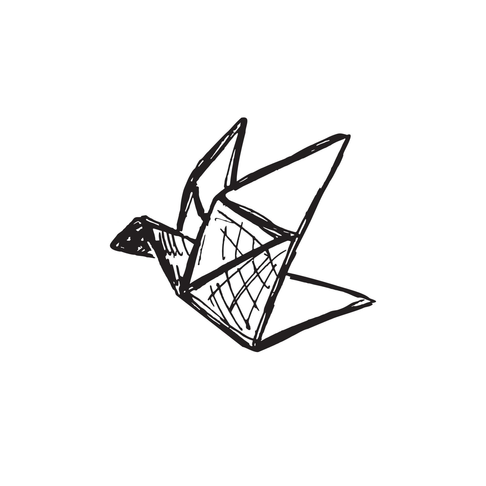 Origami Crane Outline origami-crane-outline
