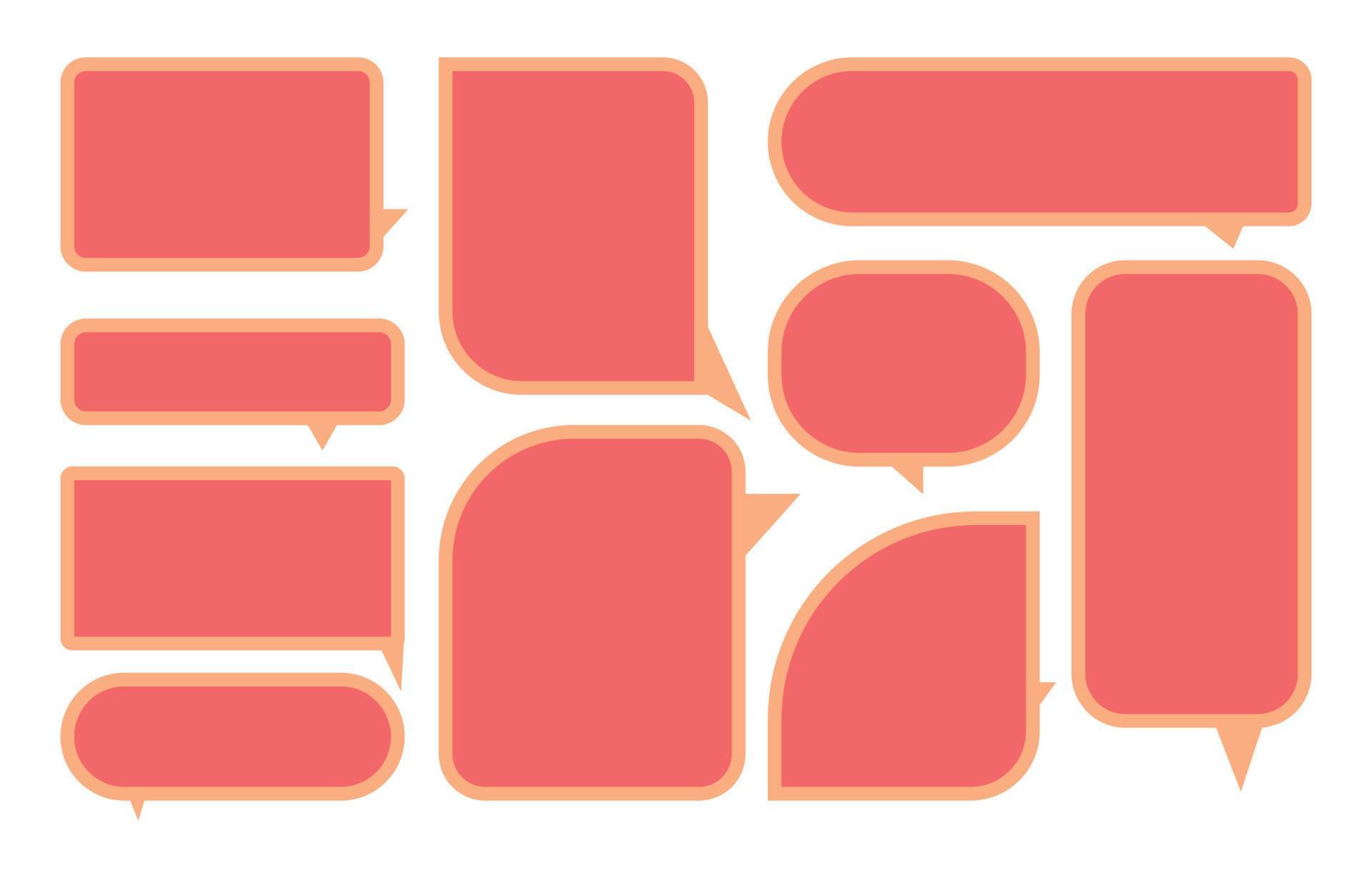 Set speech bubbles on white background. chat box or chat vector square ...