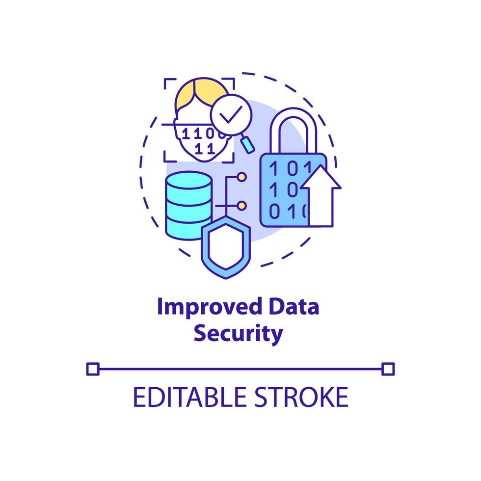 Improved Data Security Concept Icon Incrcease Cyber Safety Web 3 0