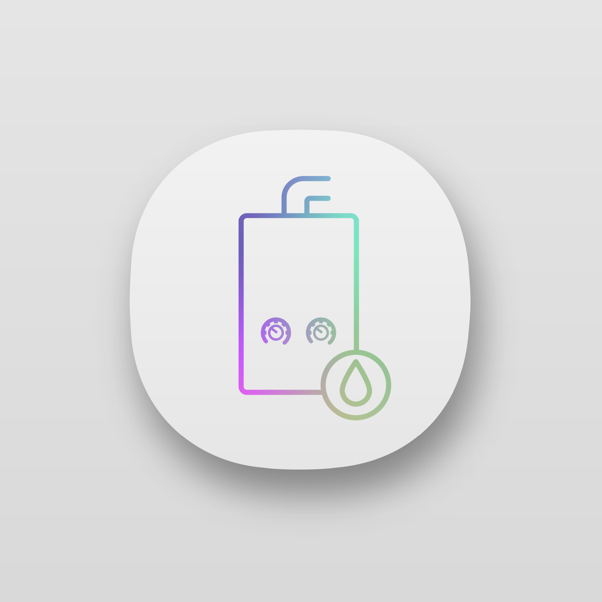 Gas Water Heater App Icon Heating Water Home Boiler Ui Ux User Interface Web Or Mobile