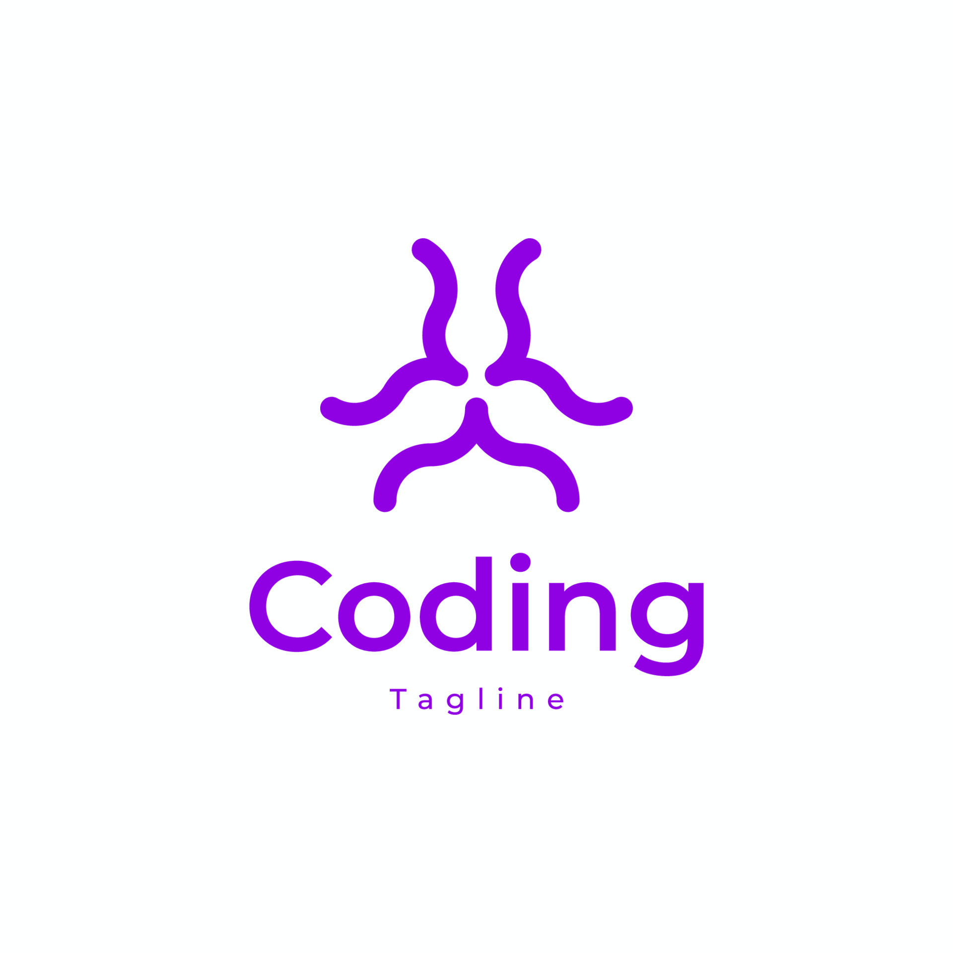 triple programming coding logo design, coding logo design template ...