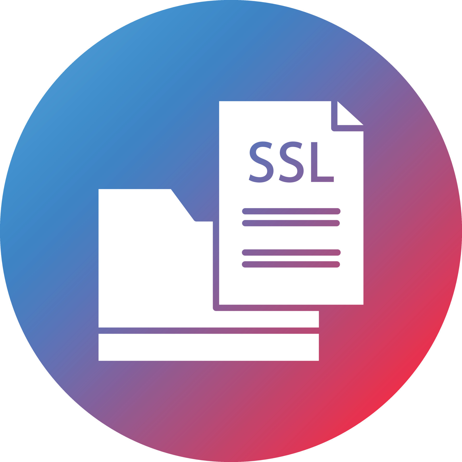 SSL File Glyph Circle Gradient Background Icon 7398600 Vector Art at ...