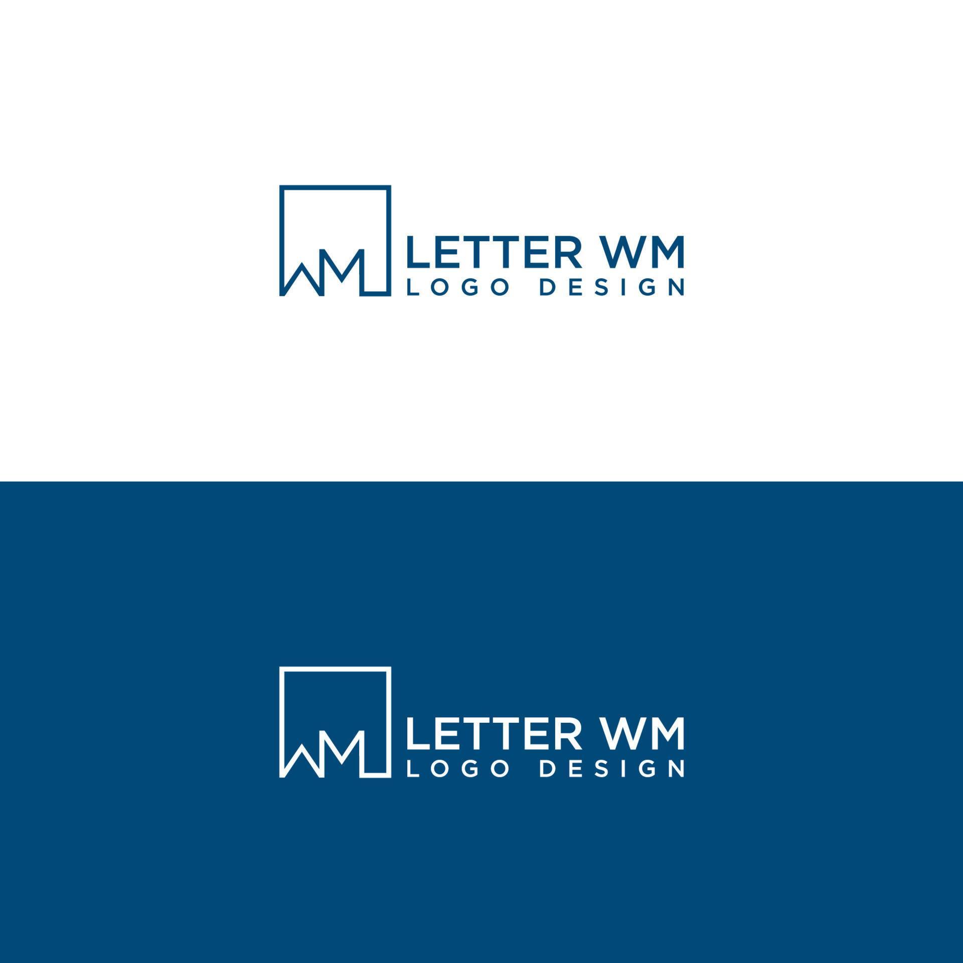 WM INITIAL LOGO DESIGN VECTOR 7402430 Vector Art at Vecteezy