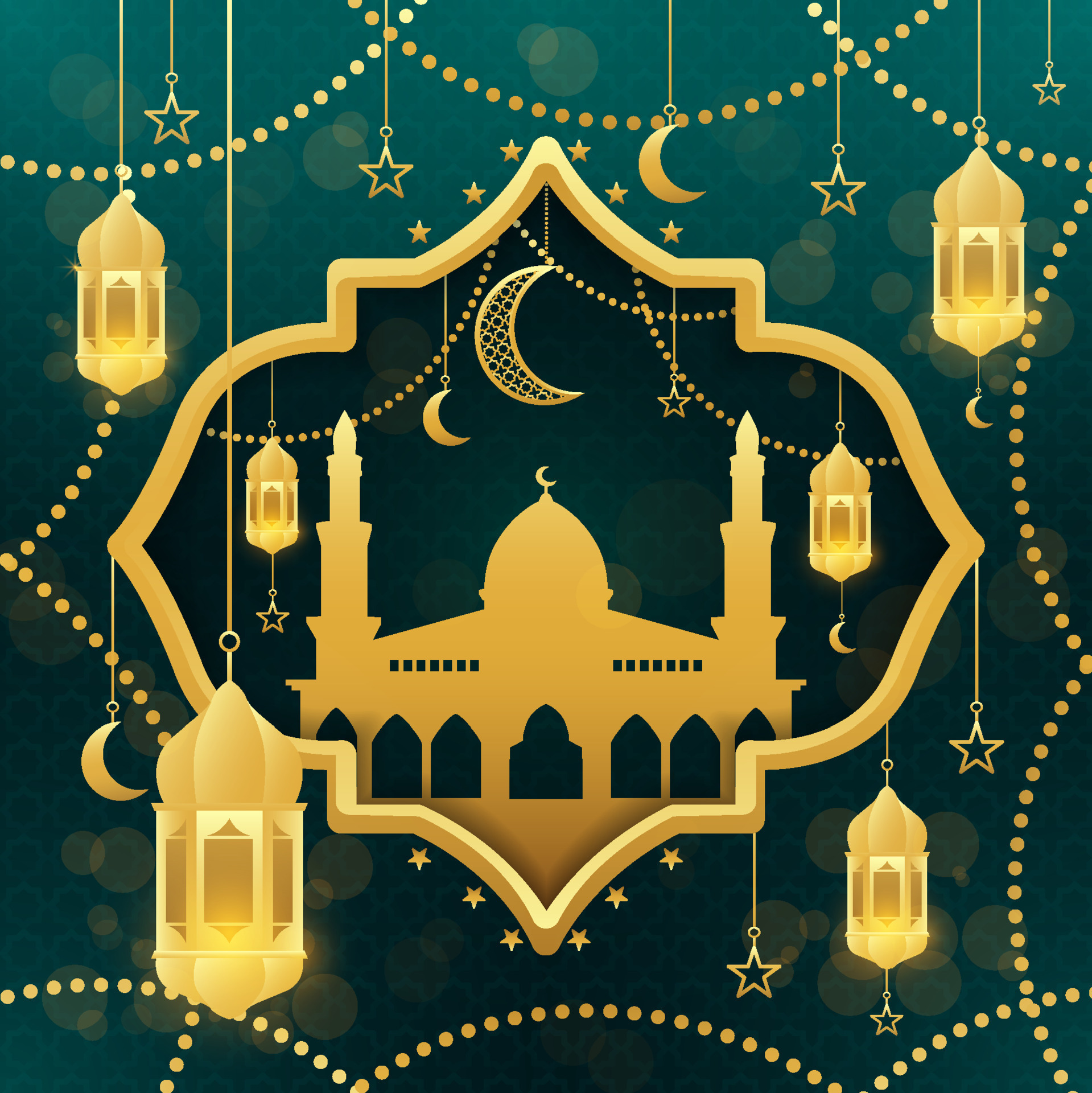 Eid Mubarak Background 7404400 Vector Art at Vecteezy