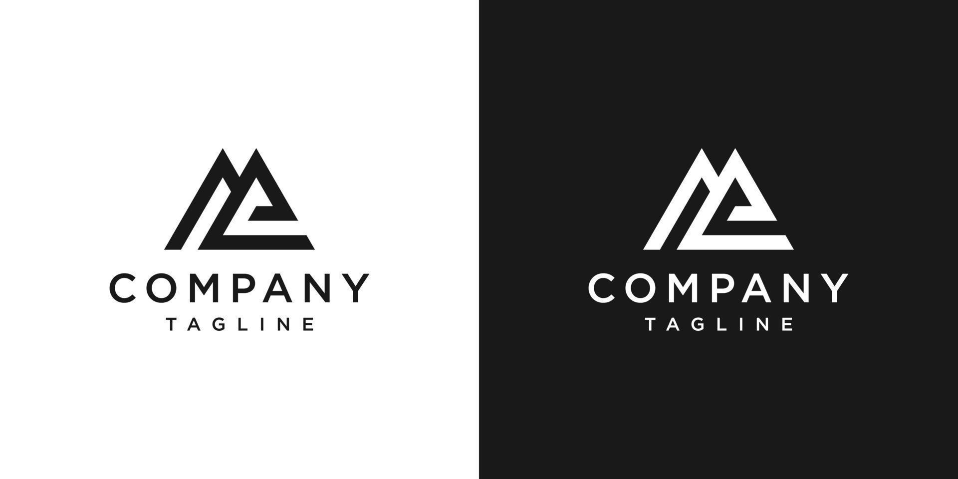 Creative Letter Me Monogram Logo Design Icon Template White And Black