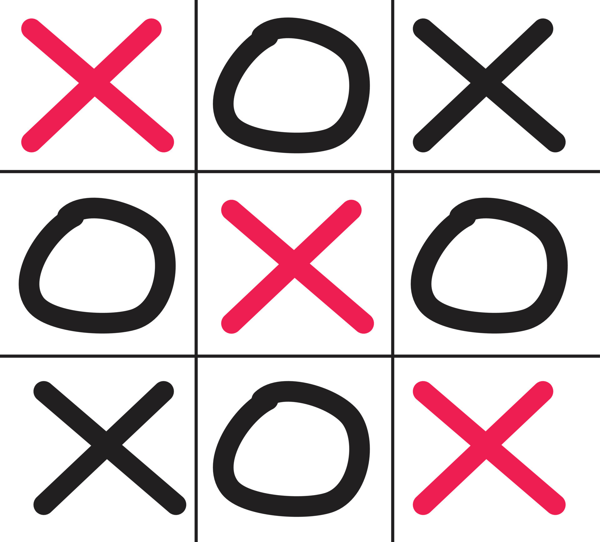 Tictactoe Game Icon Flat Style Game Symbol Tictactoe Sign 7407202 Vector Art At Vecteezy