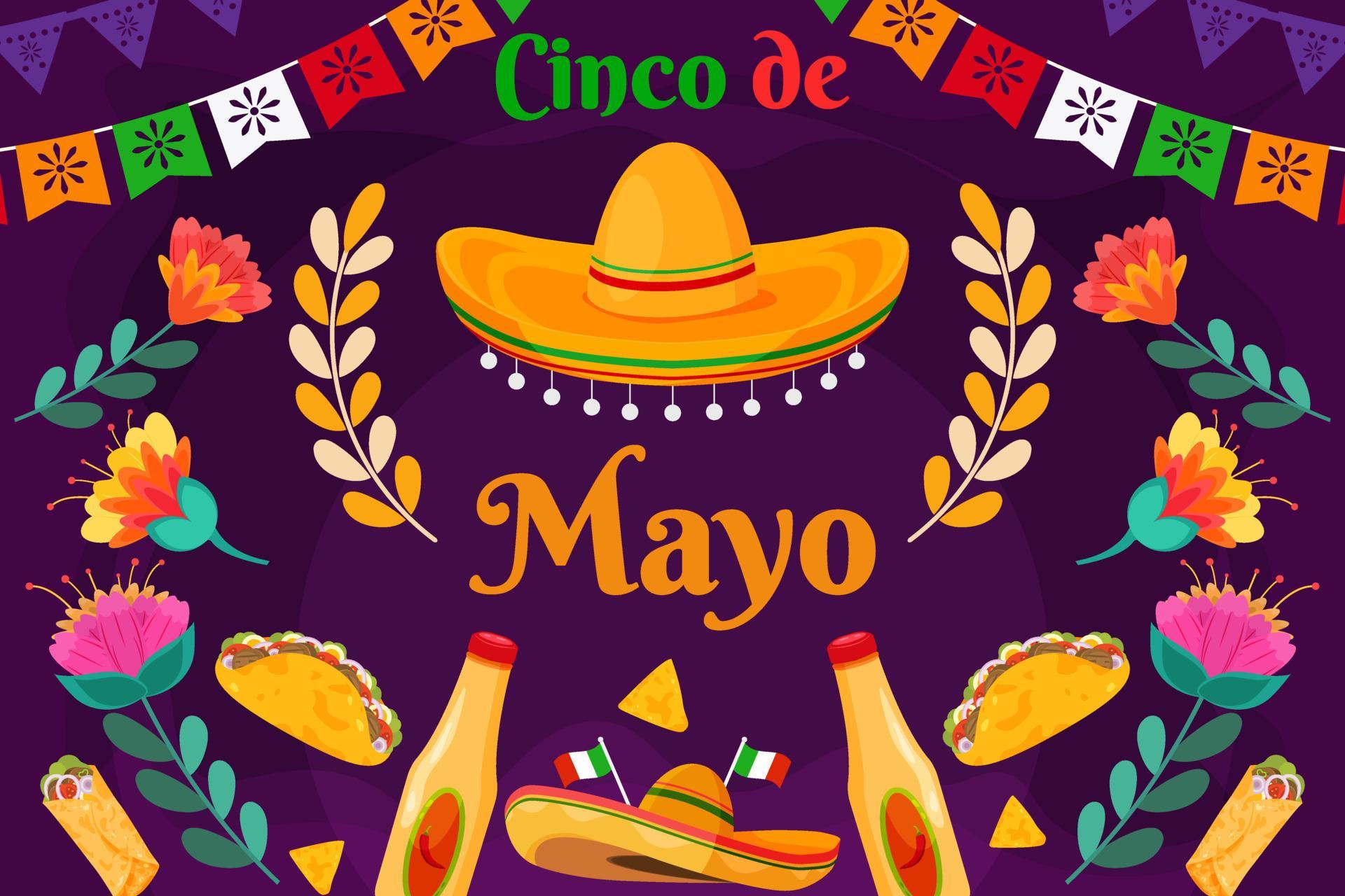 Flat Cinco De Mayo Mexican Festival Holiday Background 7414726 Vector flat-cinco-de-mayo-mexican-festival-holiday-background-7414726-vector