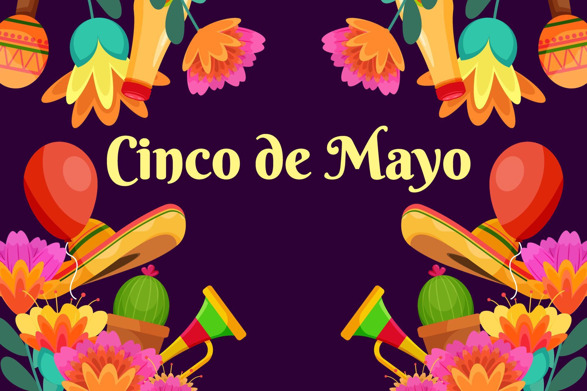 Flat Cinco De Mayo festival background 7414735 Vector Art at Vecteezy