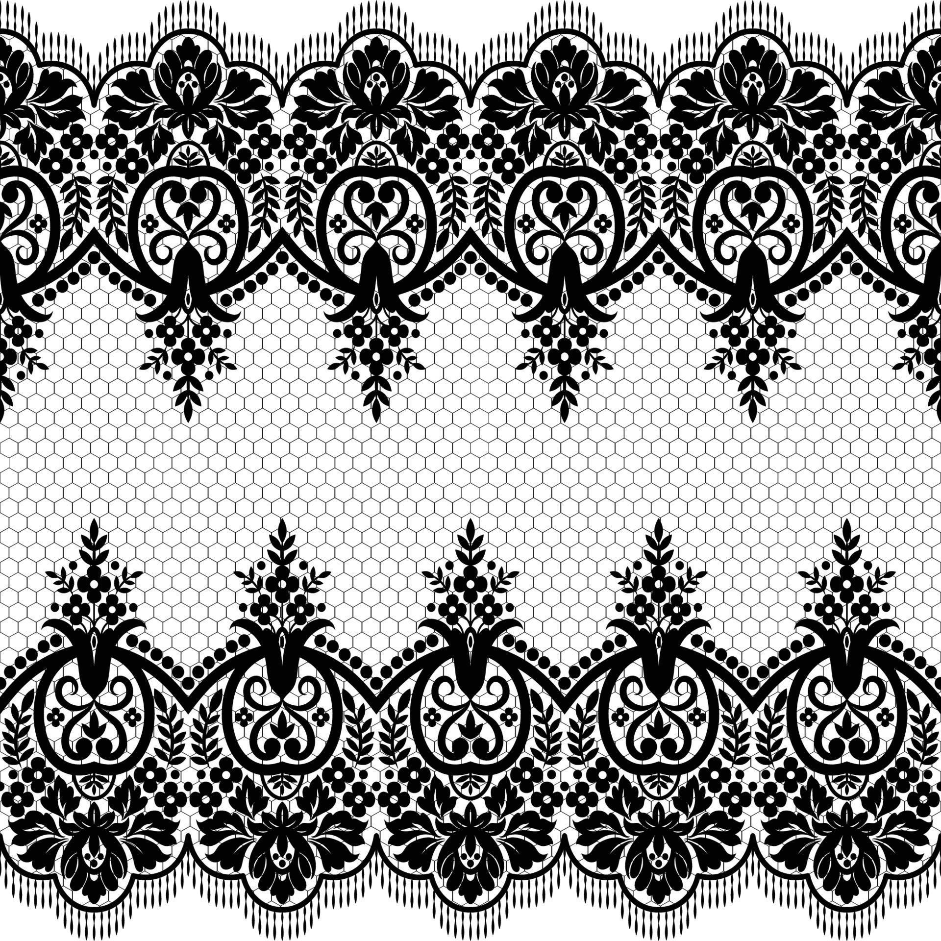 Lace seamless pattern with flowers 7414934 Vector Art at Vecteezy