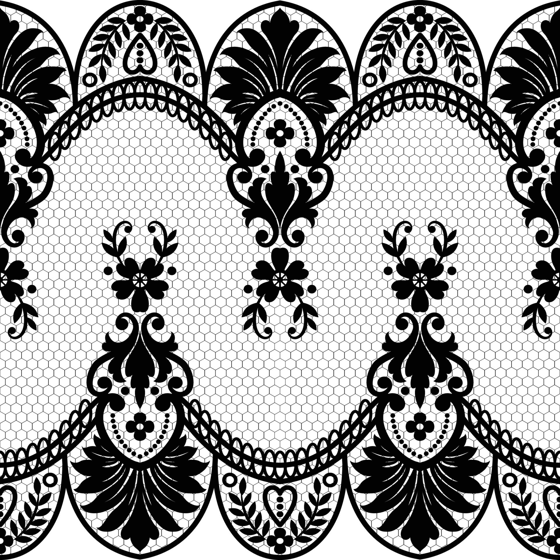 Lace seamless pattern with flowers 7414970 Vector Art at Vecteezy