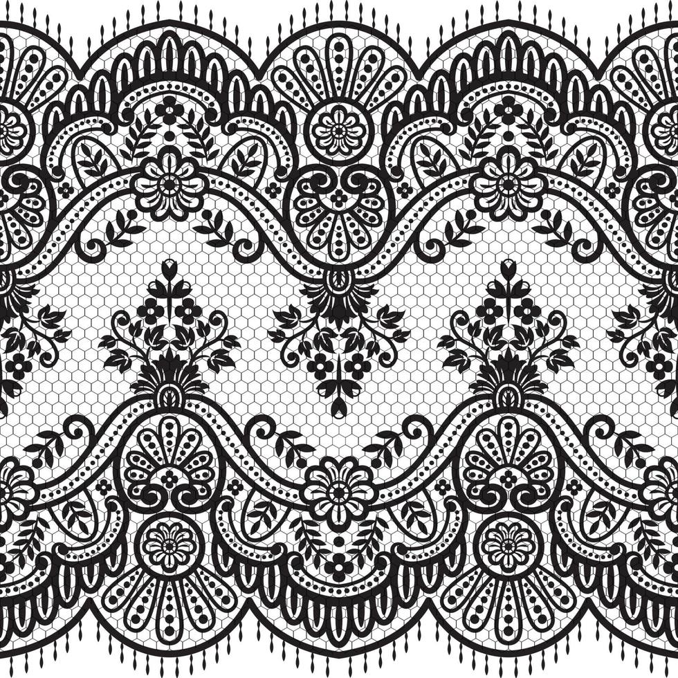 Lace seamless pattern with flowers 7414981 Vector Art at Vecteezy